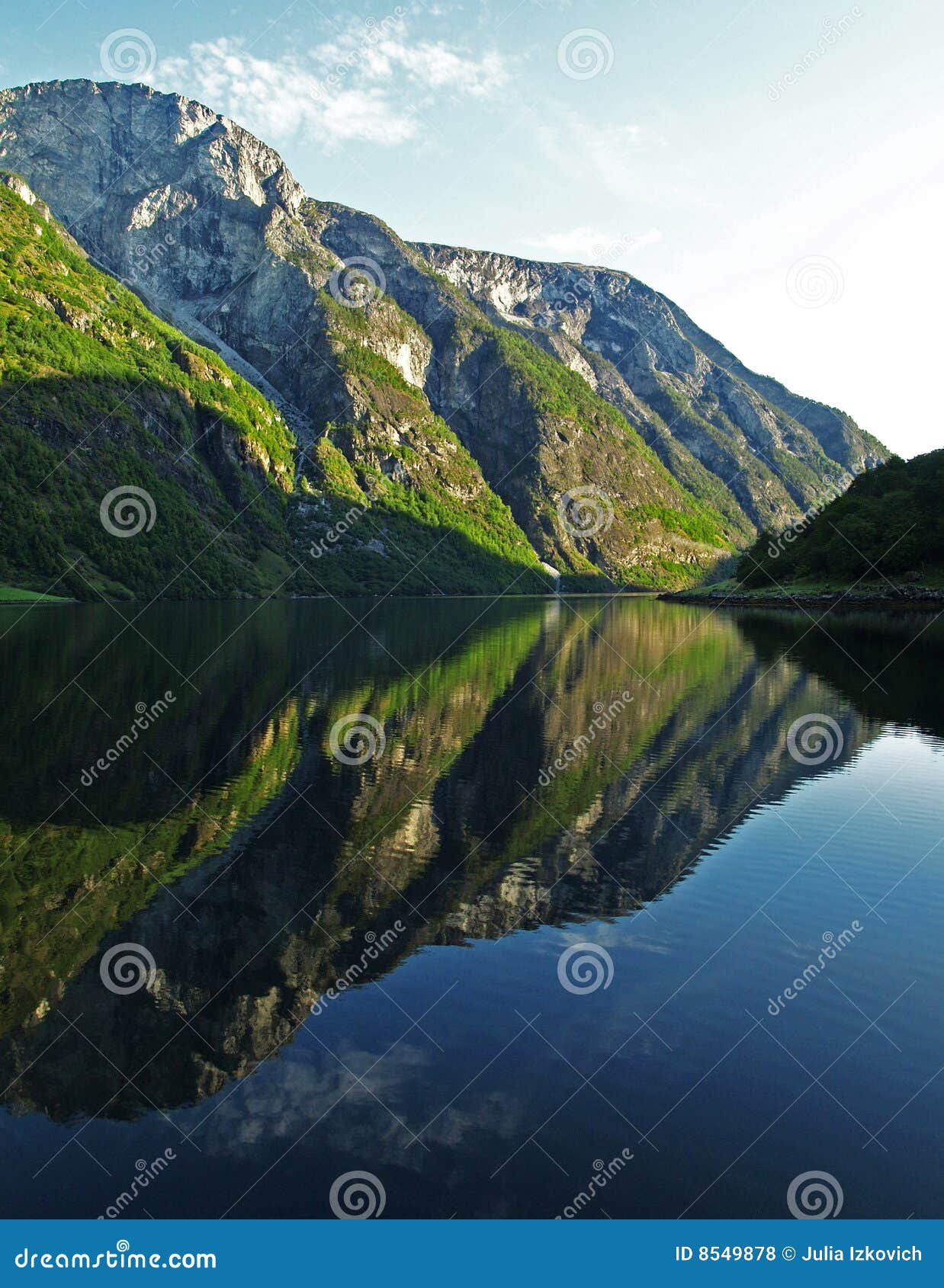 Reflection of the mountain stock photo. Image of norway - 8549878