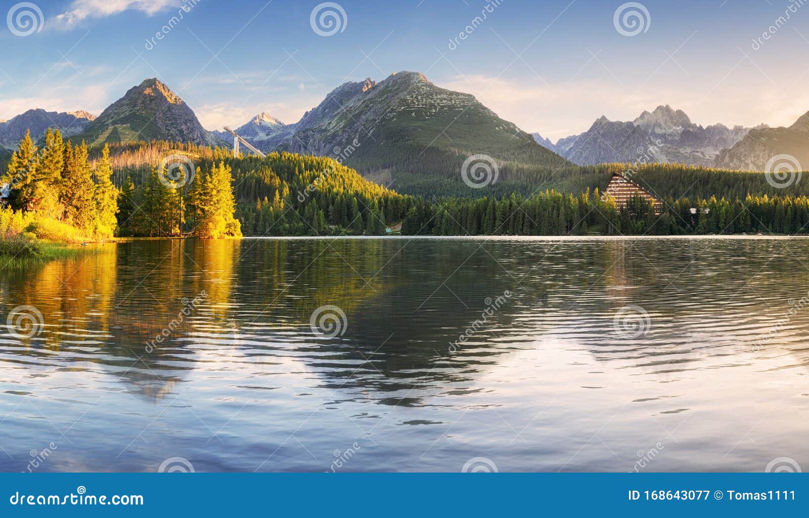 Reflection of Mountain Lake - Strbske Pleso, Slovakia Landscape Stock ...