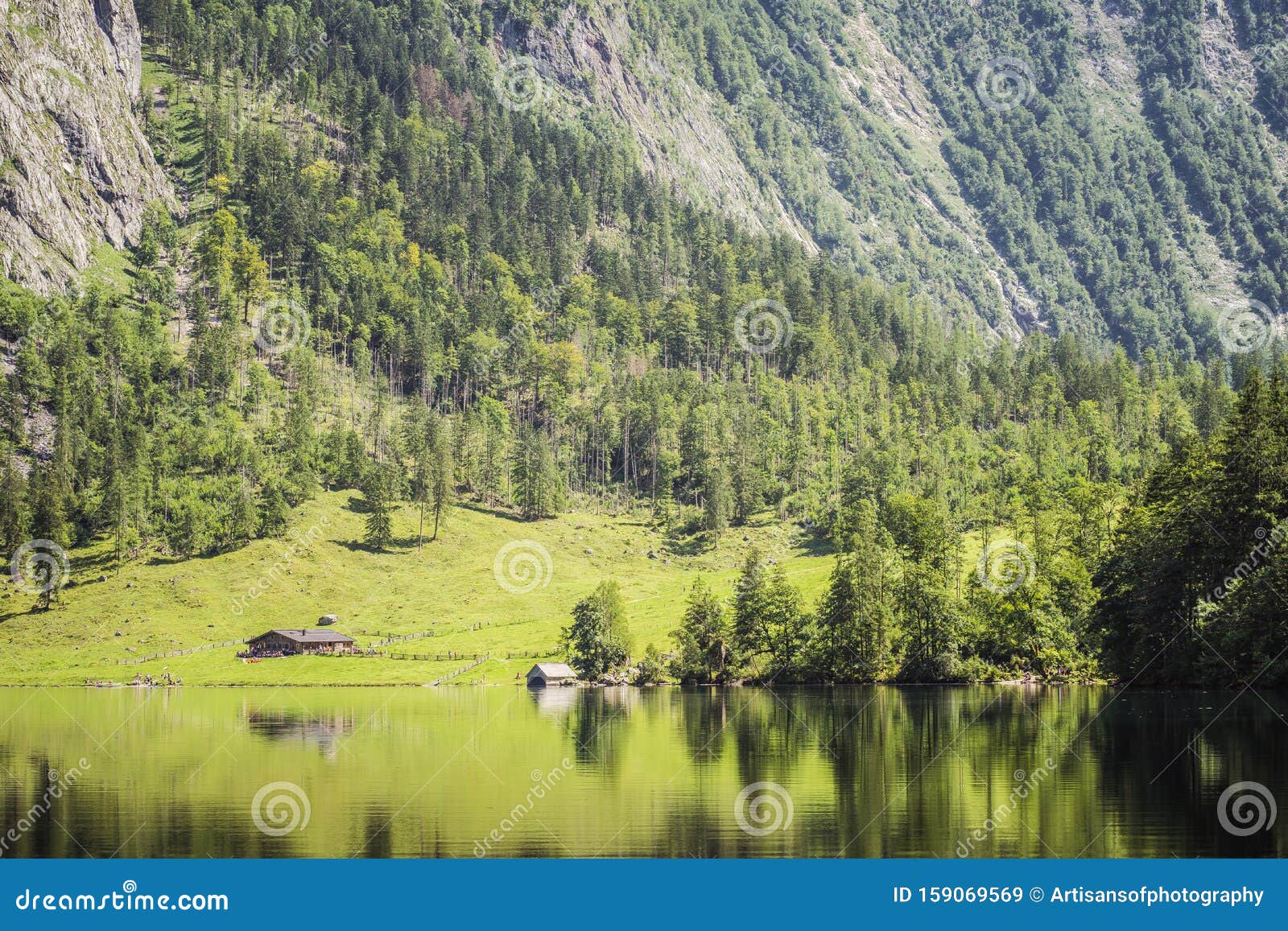 Reflection of Mountain Range Landscape Stock Image - Image of lake ...