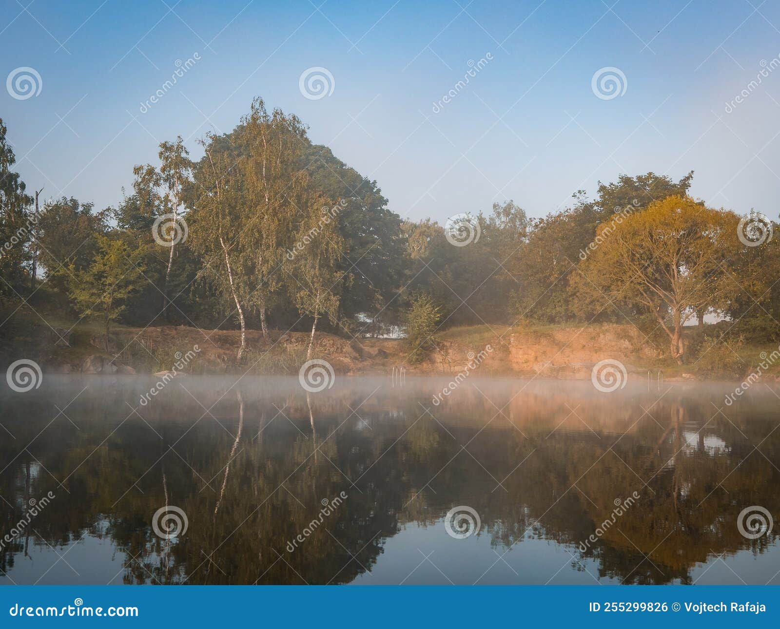 Reflection of Nature in the Surface of the Lake Stock Photo - Image of ...