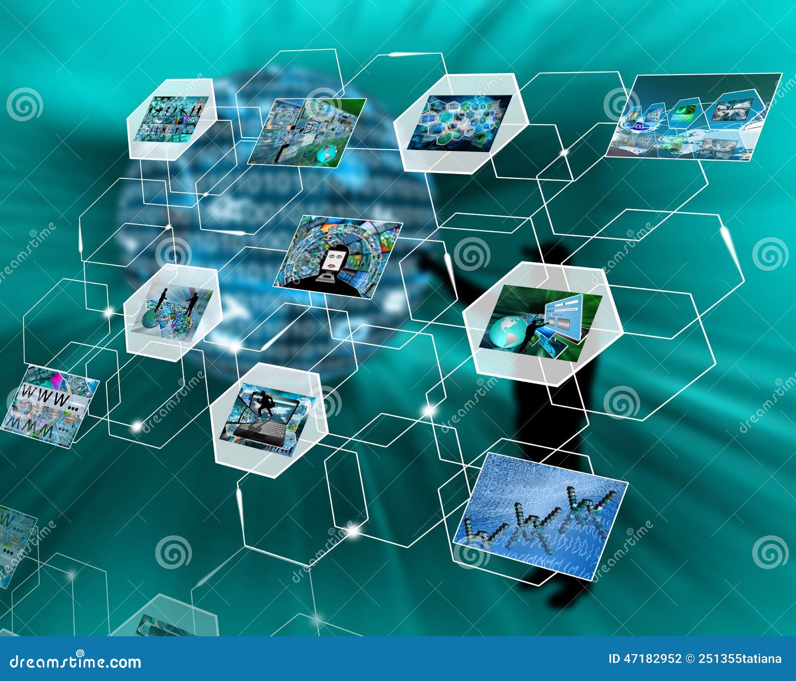 Reflection in the network stock illustration. Illustration of hdtv ...