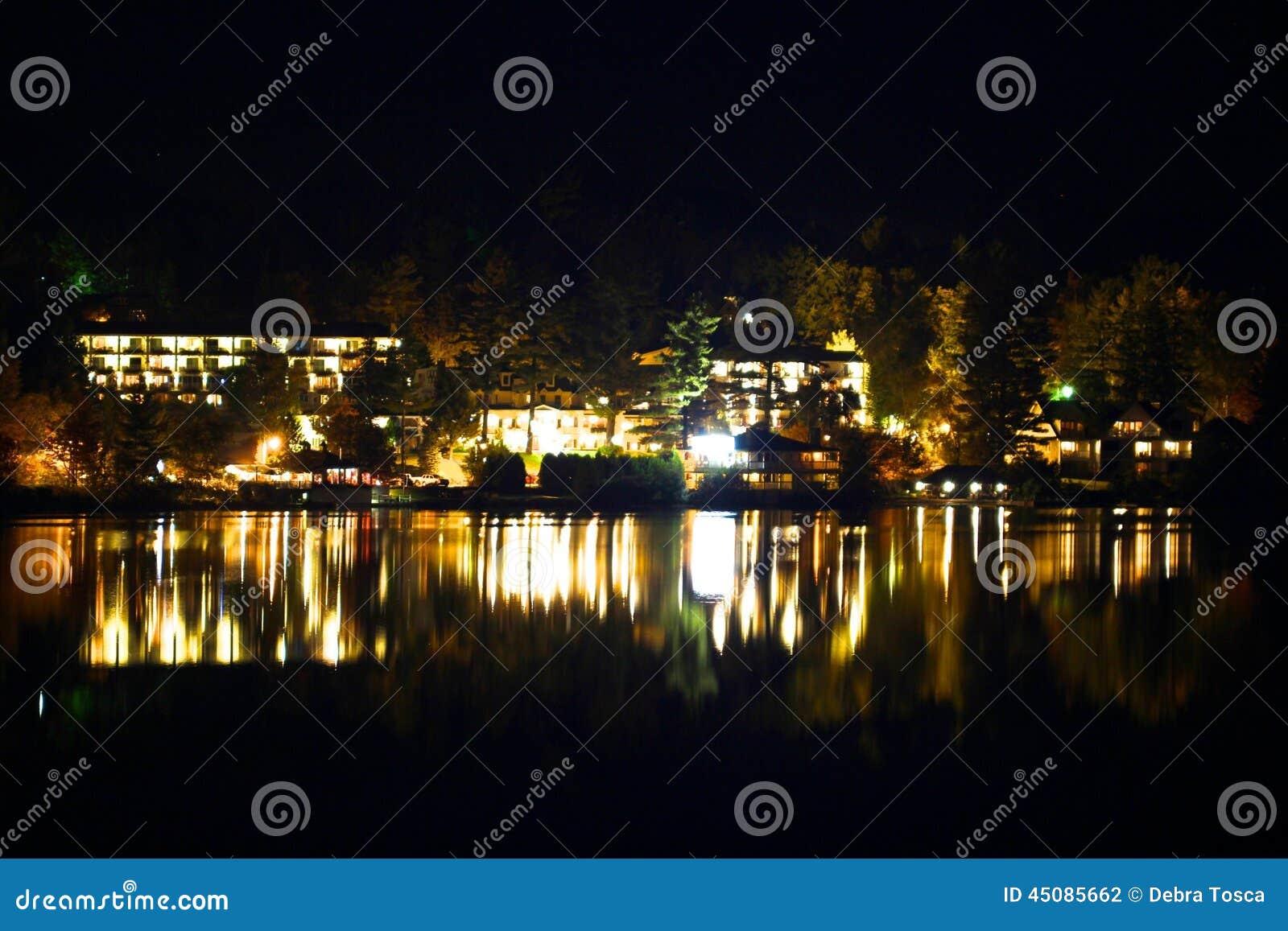 Reflection Night Lake stock photo. Image of mirrorlake - 45085662