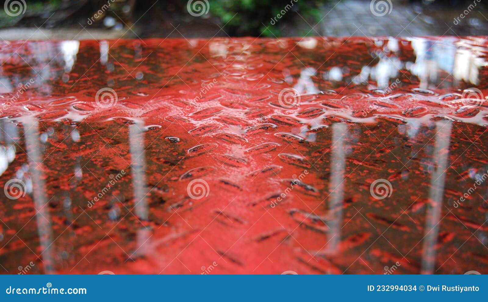 Reflection of an Object after a Very Heavy Rain Stock Photo - Image of ...