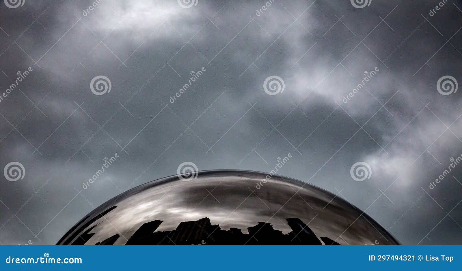 Reflection off of the Bean stock image. Image of reflection - 297494321