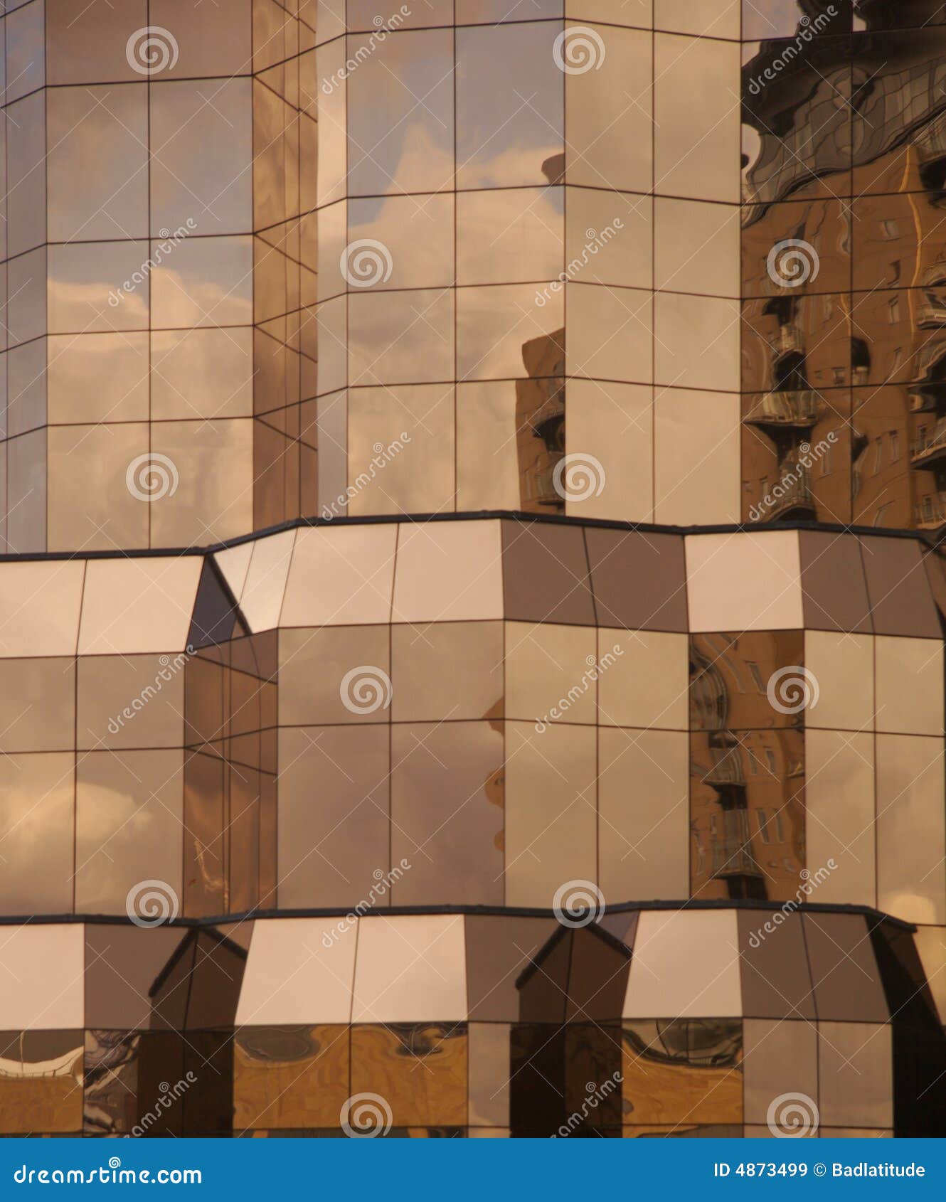 Reflection from an Office Buil Stock Image - Image of reflection, glass ...