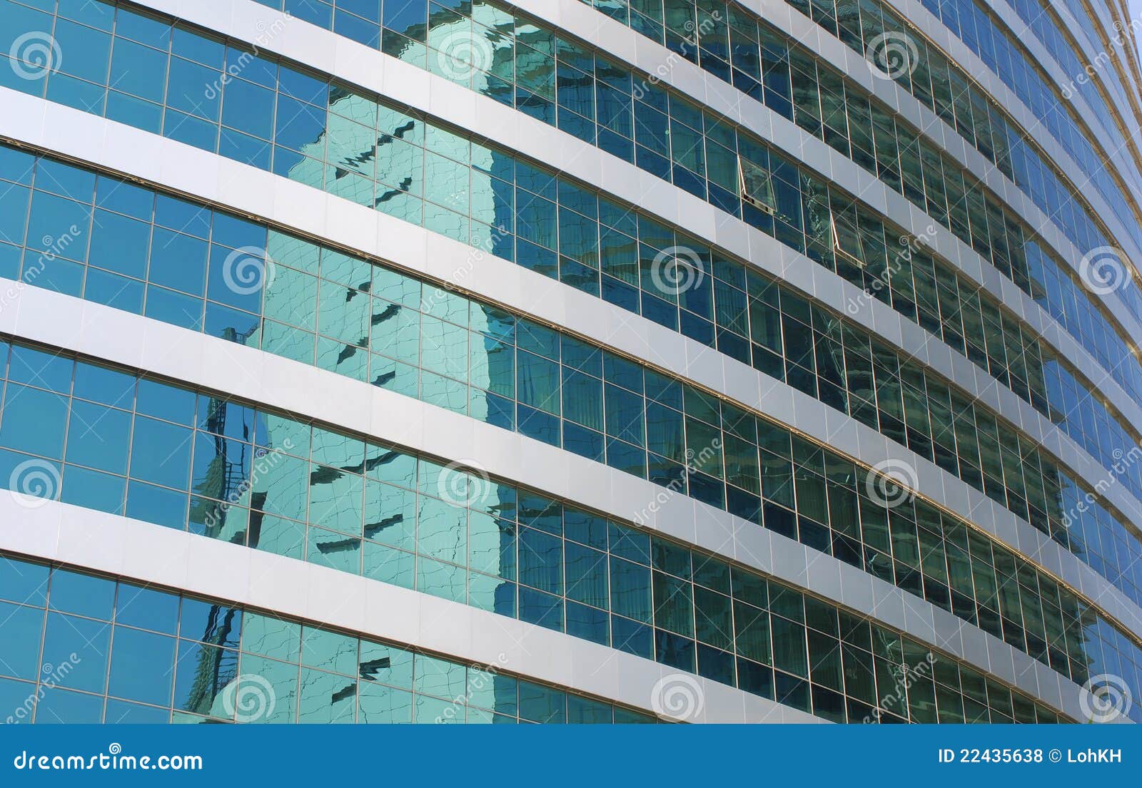 Reflection on Office Building Stock Photo - Image of facade, exterior ...
