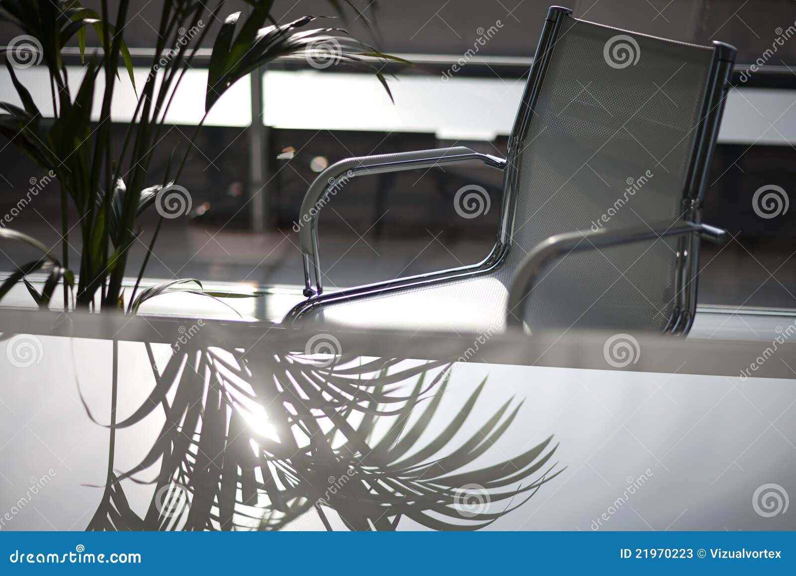 A Reflection on an Office Table Stock Image - Image of soothing ...