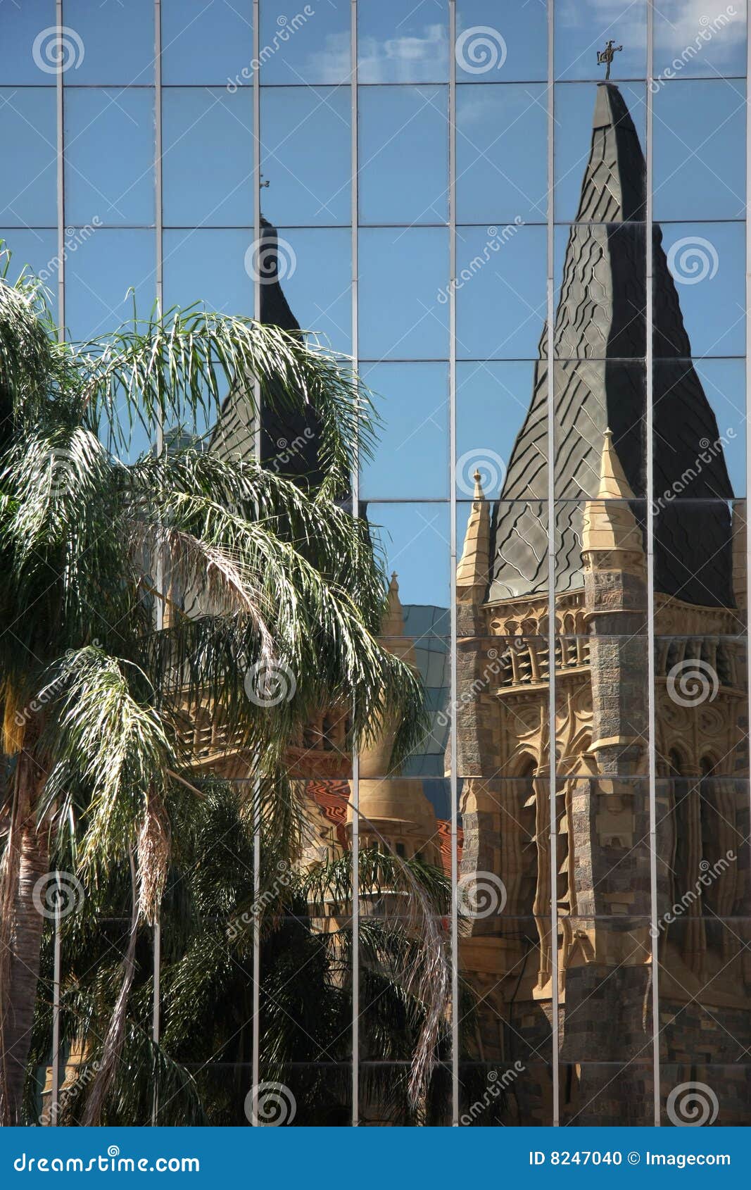 Reflection of old church stock photo. Image of trees, historical - 8247040