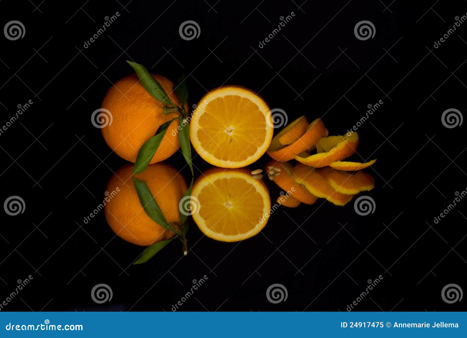 Reflection of an orange stock image. Image of citrus - 24917475