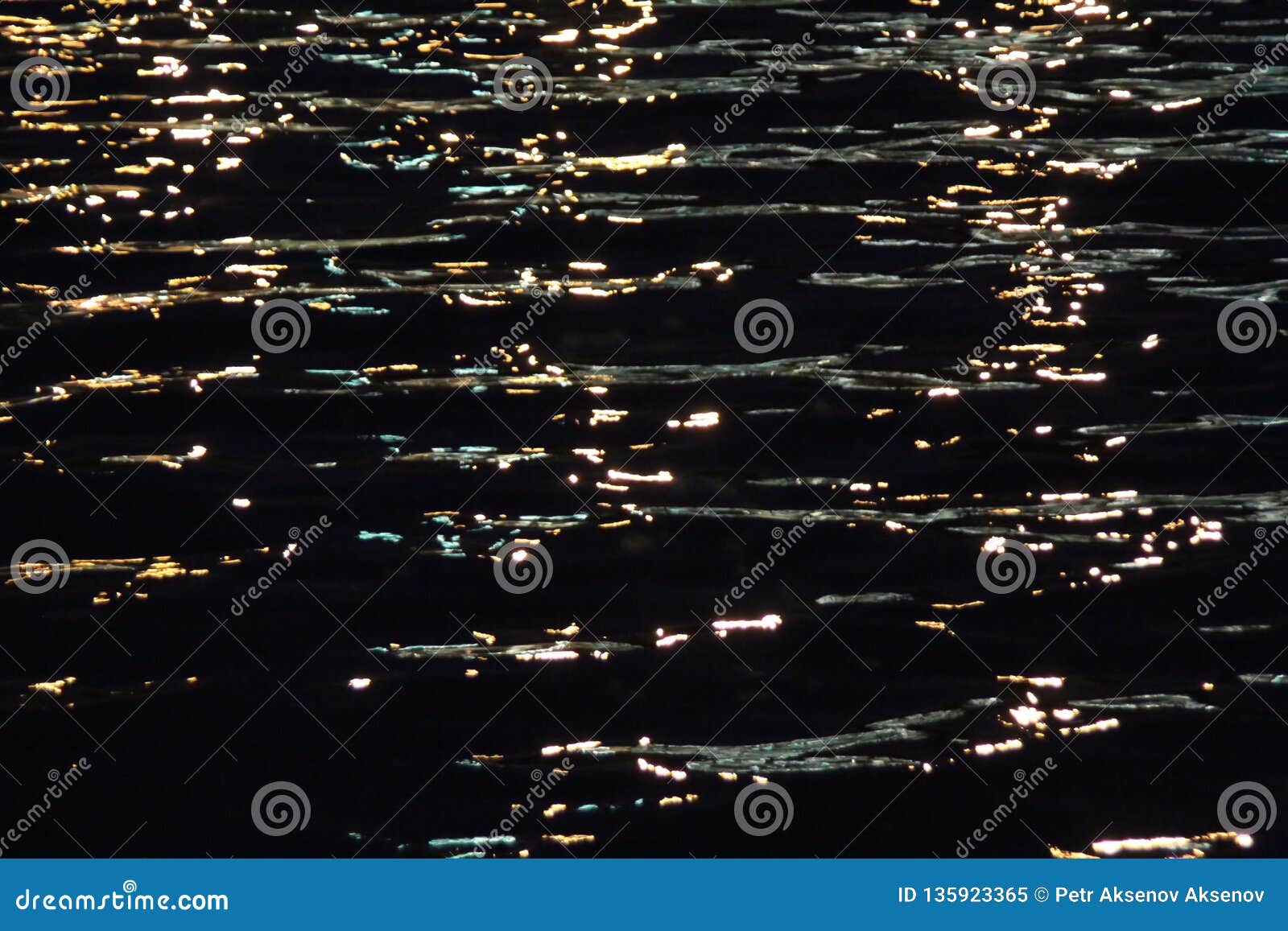 The Reflection of Our World in the Water at Night Stock Image - Image ...