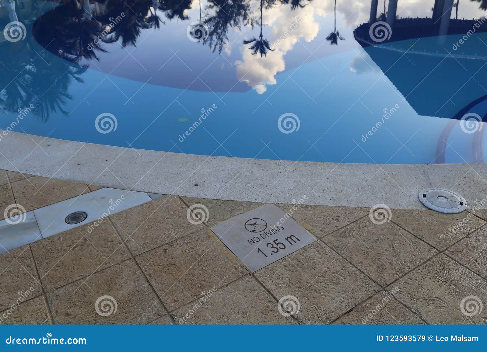 Reflection in the pool stock image. Image of bright - 123593579