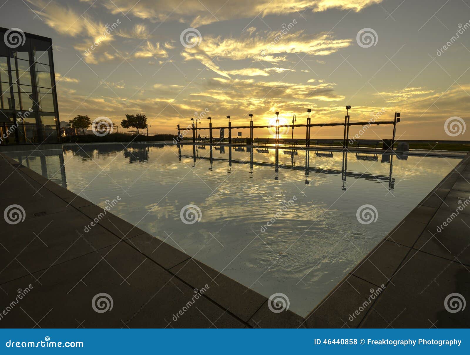 Reflection Pool At Lincoln Center Royalty-Free Stock Photography ...