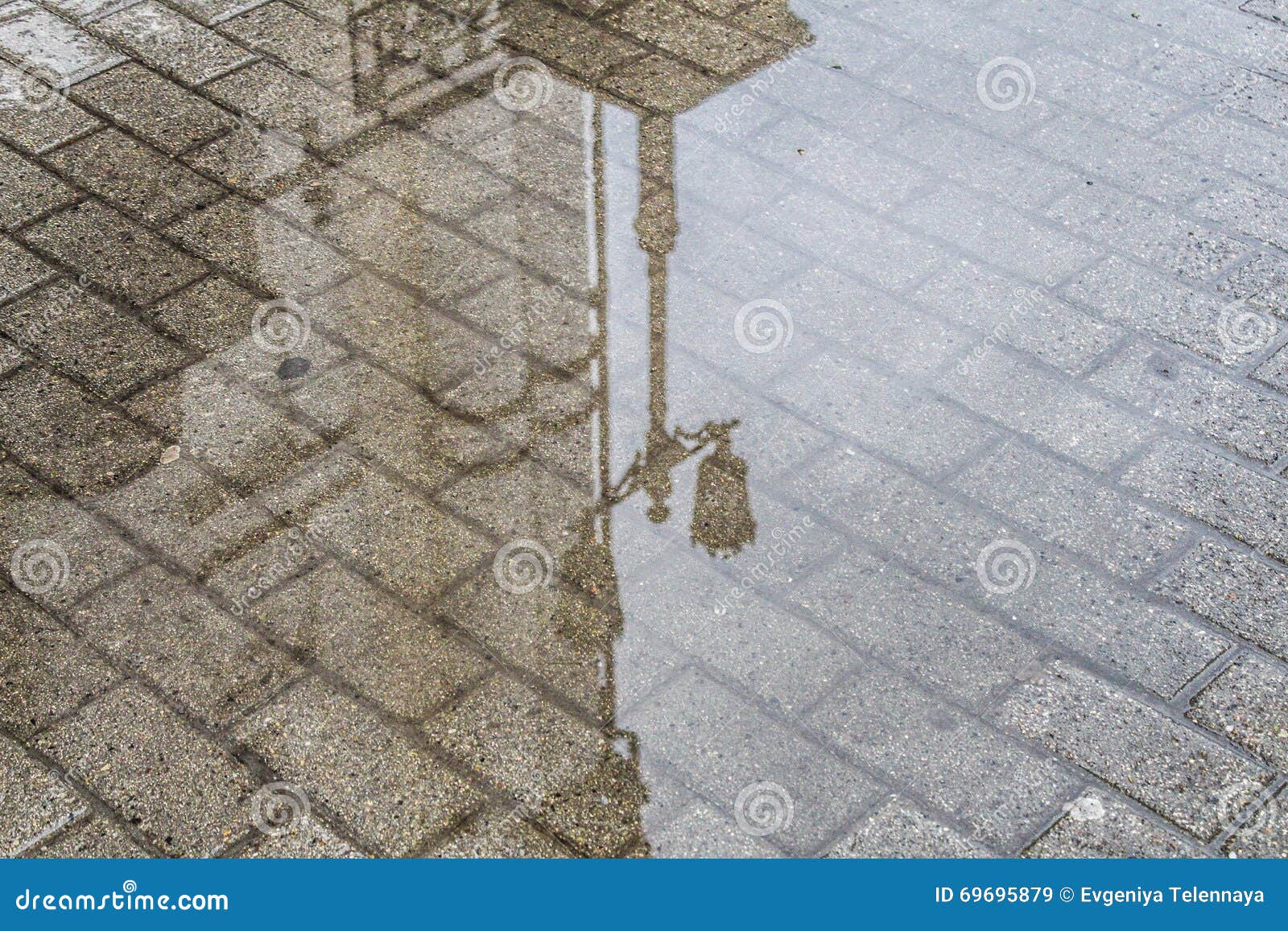 Reflection in puddle stock image. Image of white, summer - 69695879