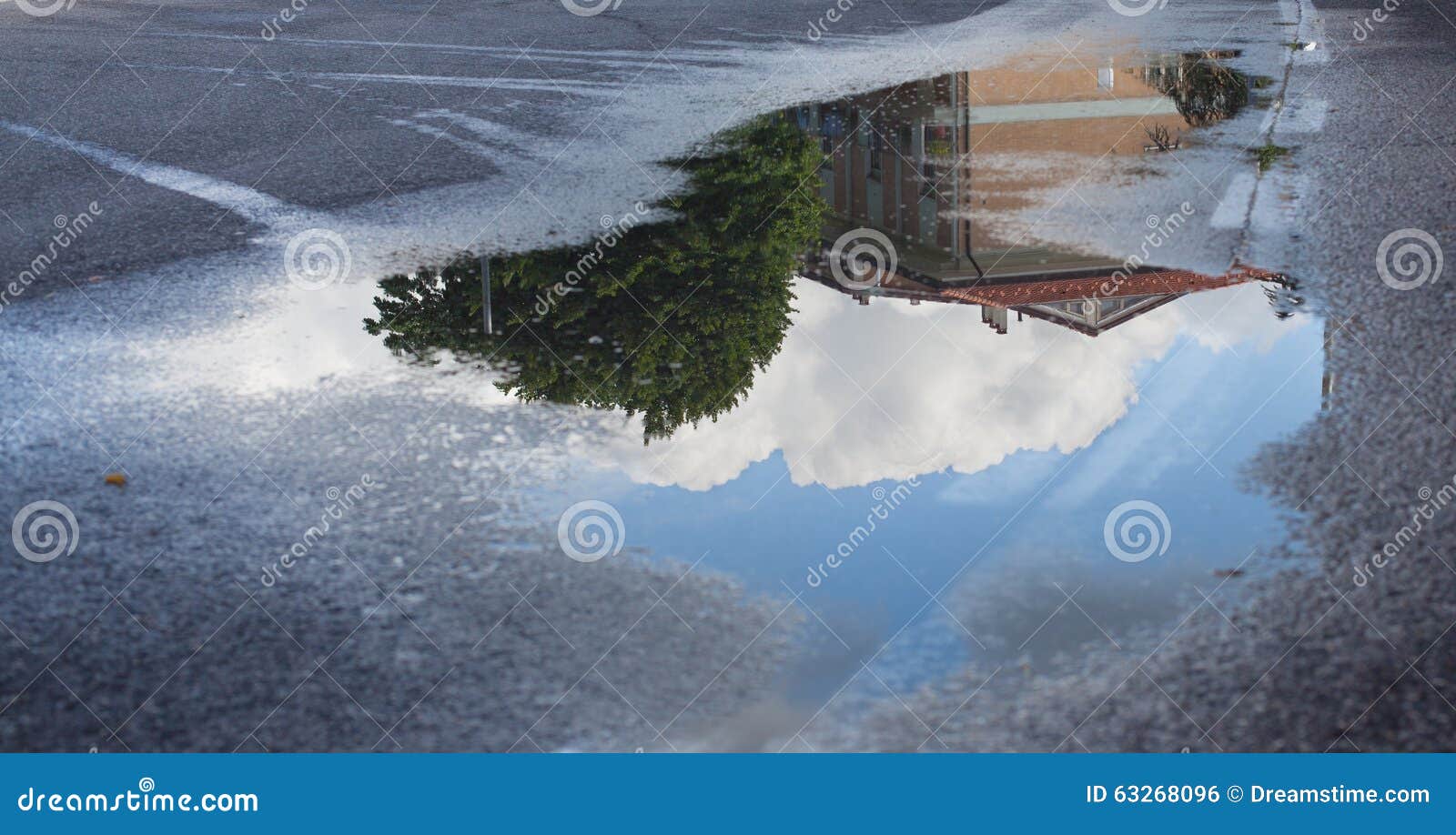 Reflection In Puddle Il Duomo, Florence Stock Photo | CartoonDealer.com ...