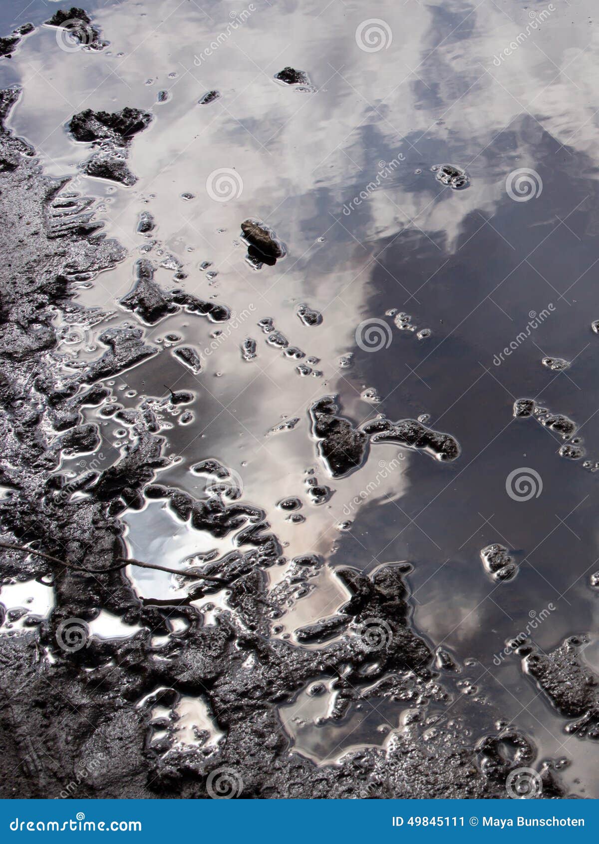 Reflection in puddle stock image. Image of water, reflection - 49845111