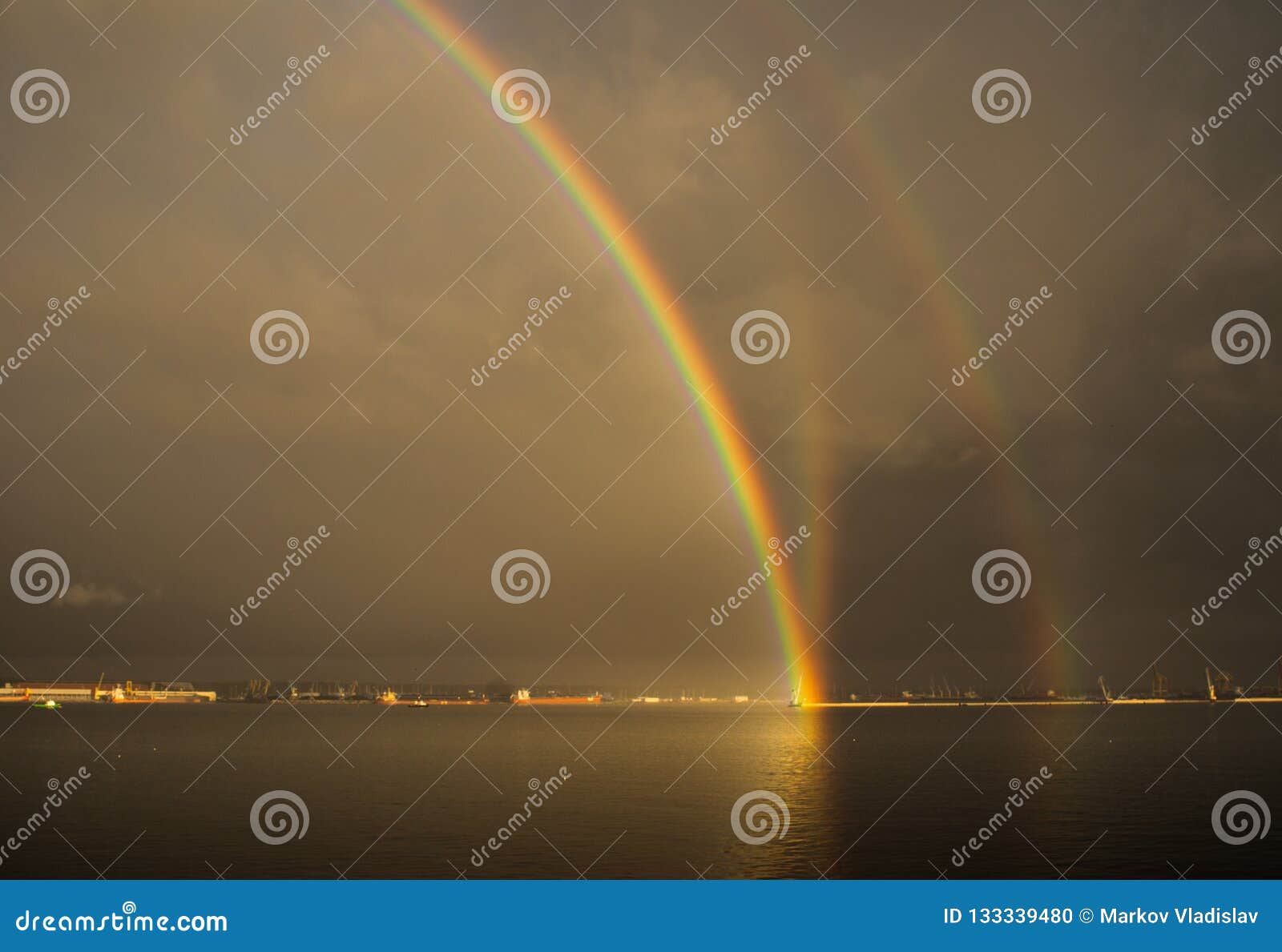 Reflection Rainbow stock photo. Image of brightness - 133339480