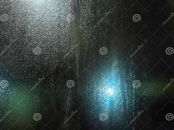 Reflection of Raindrops on the Window Glass Stock Photo - Image of ...