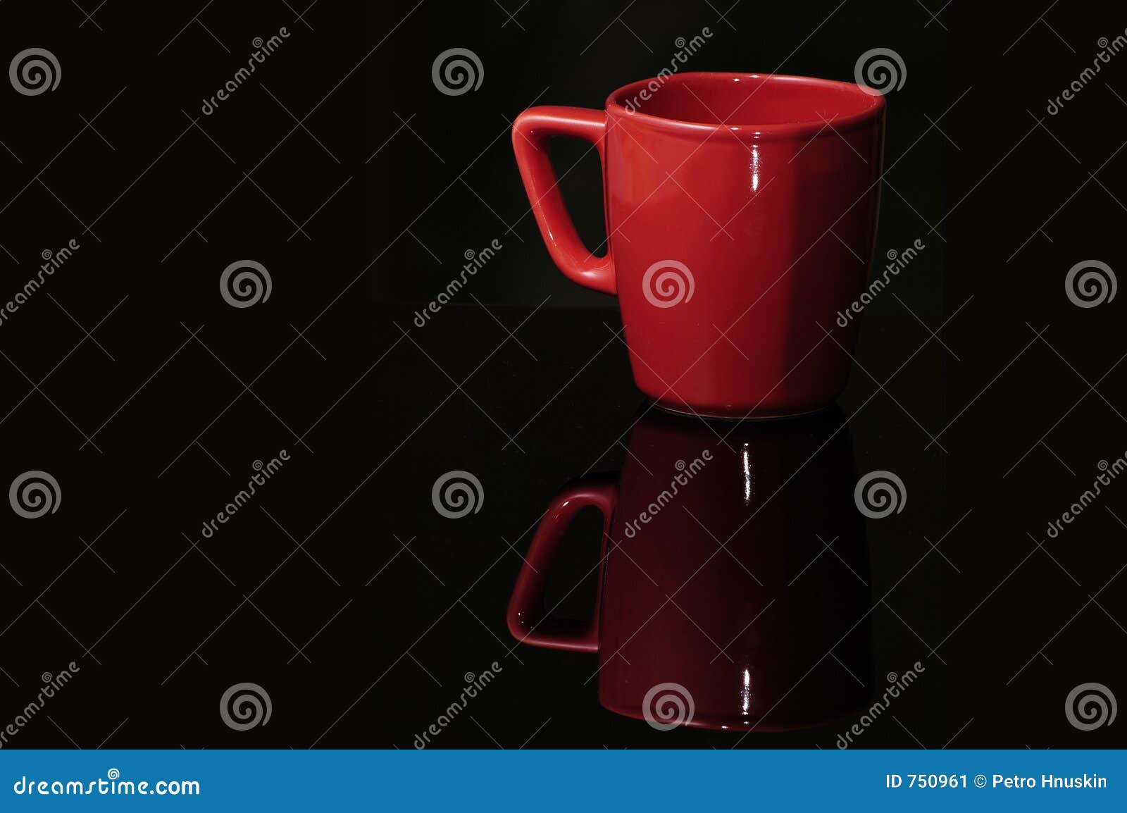 Reflection of red cup stock image. Image of color, table - 750961