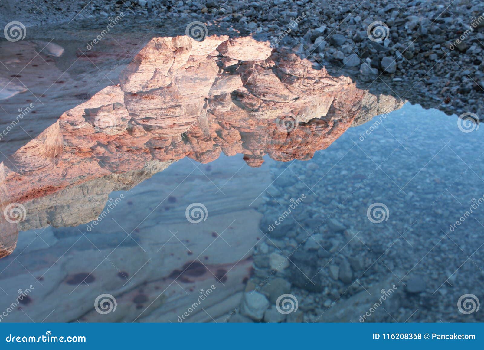 Red rocks reflection stock photo. Image of rock, gravel - 116208368