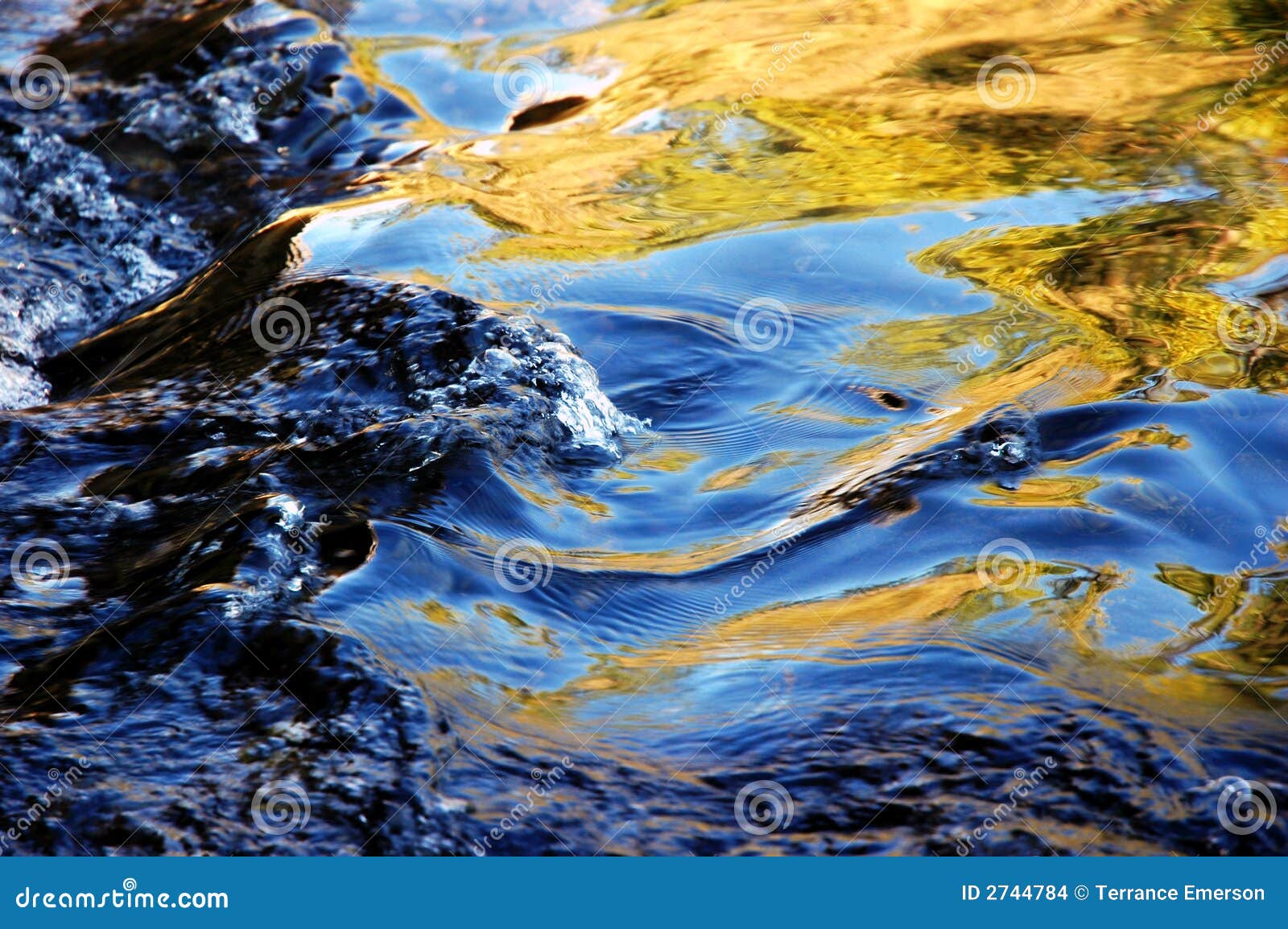 Reflection in Running Water Stock Photo - Image of autumn, splashing ...