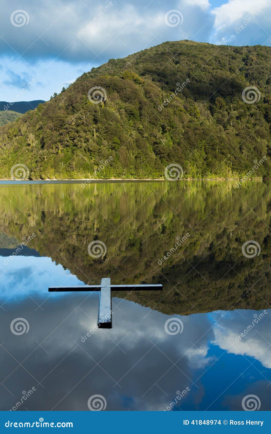 Reflection of Salvation Cross Stock Photo - Image of carm, jesus: 41848974