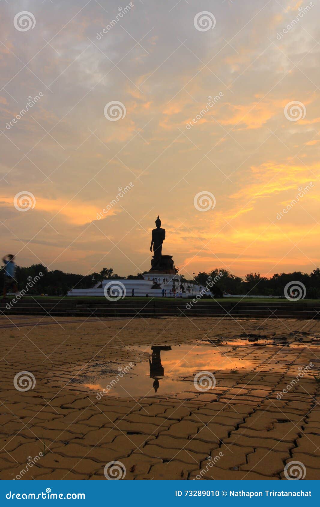 Reflection Shadow of Buddha Statue at Phutthamonthon Stock Photo ...
