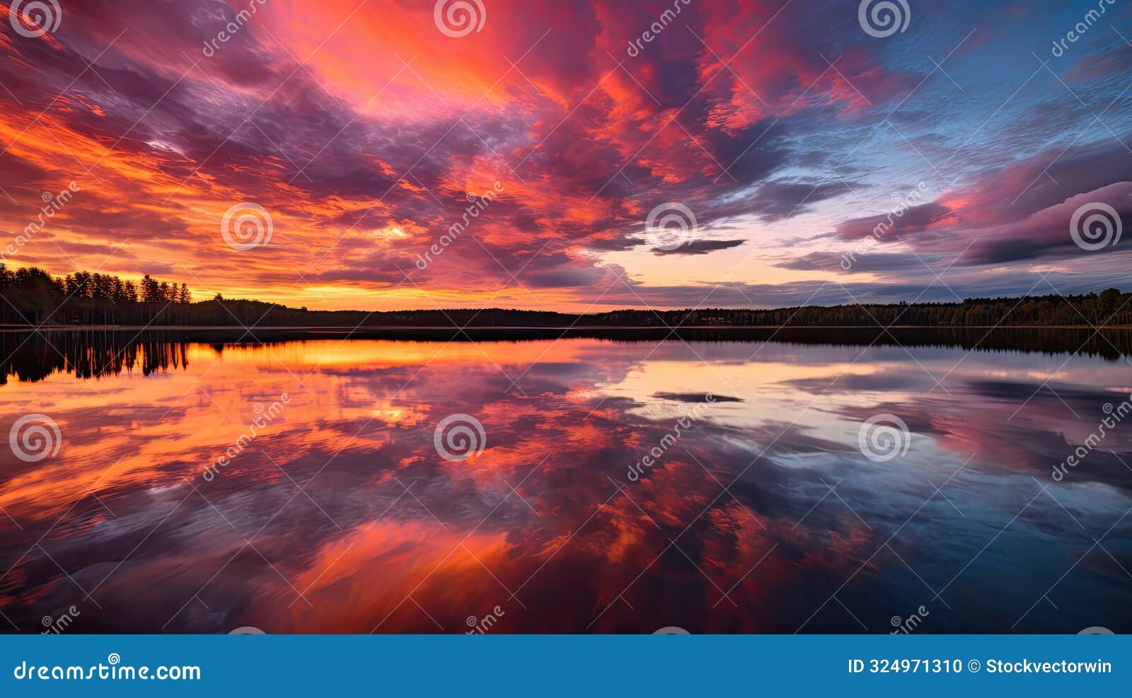 Reflection silver line stock illustration. Illustration of twilight ...