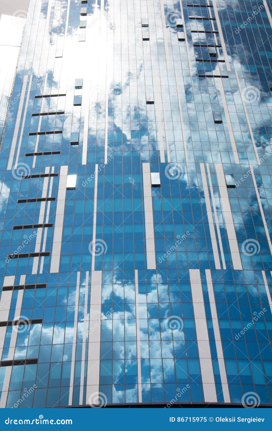 Reflection of the Sky and Clouds in Building Windows Stock Image ...