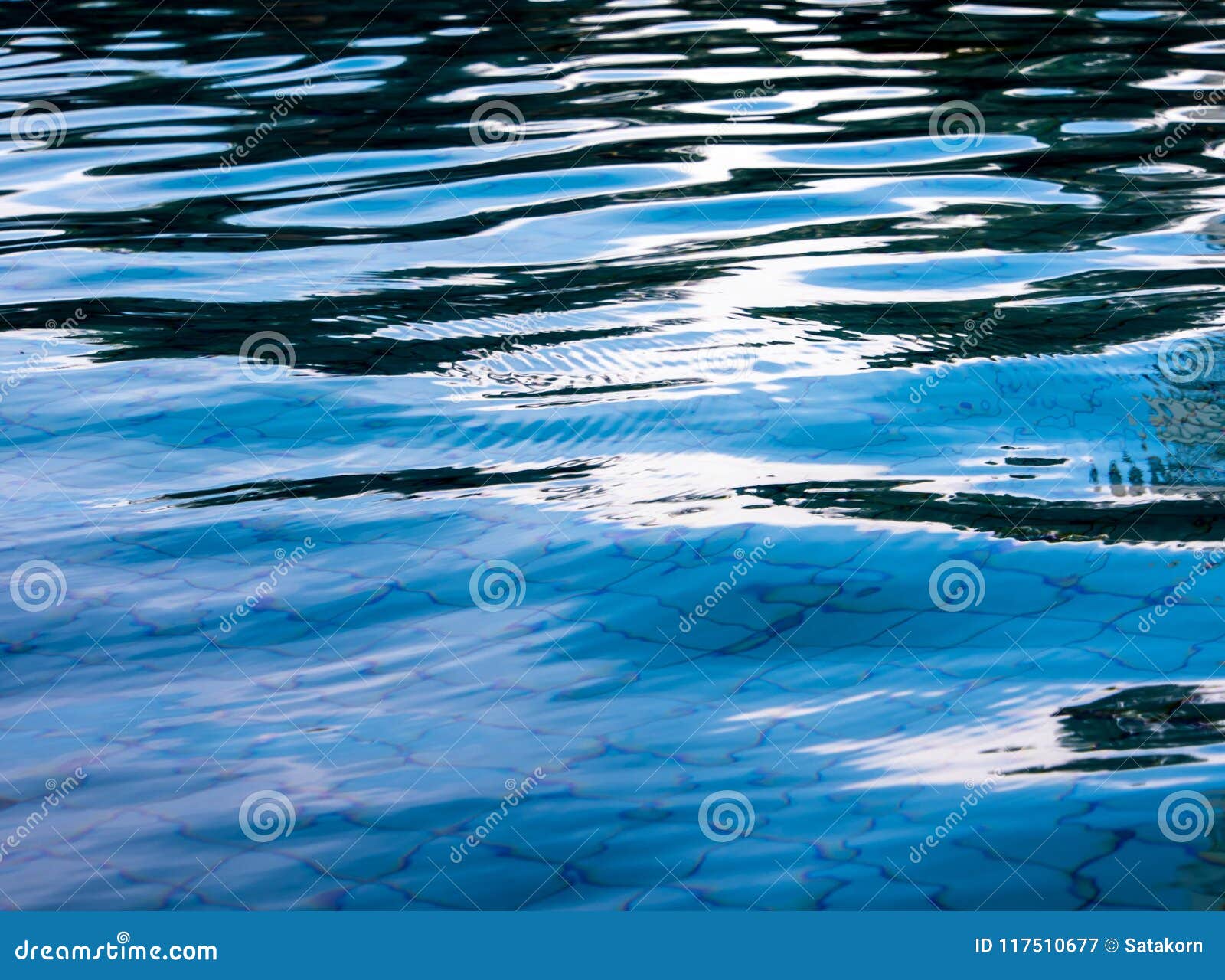 Reflection of Sky on Moving Water Surface in the Pool Stock Image ...