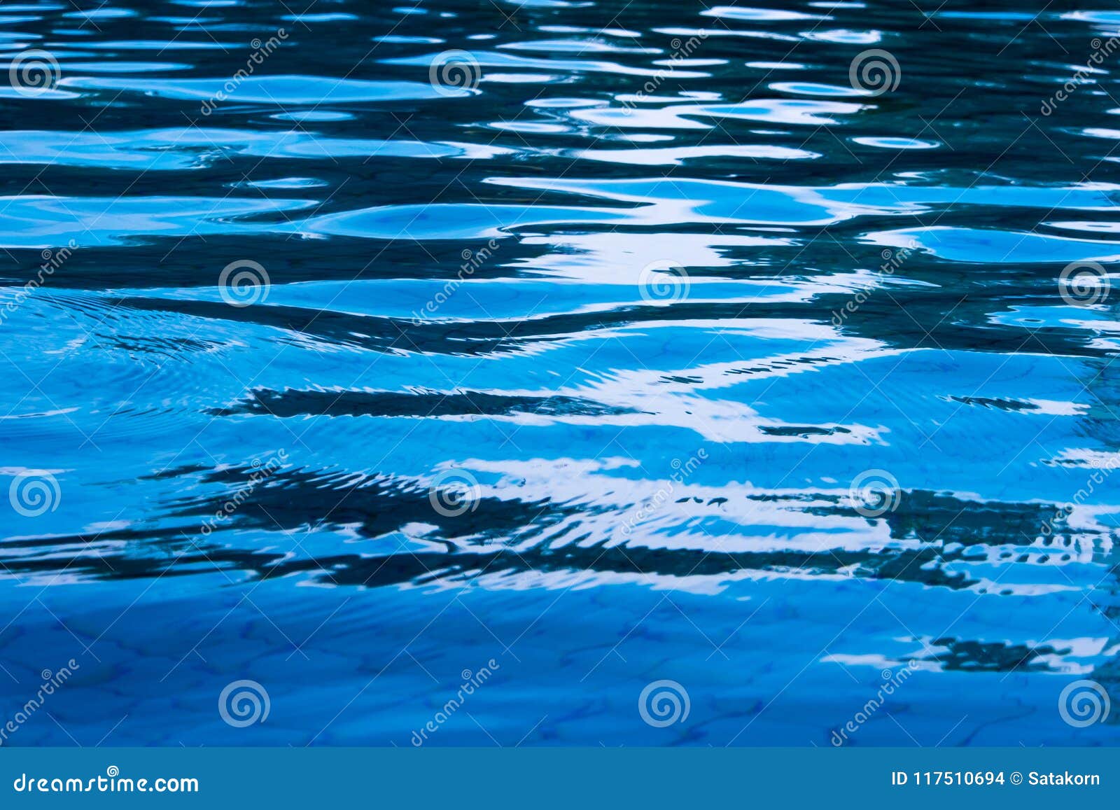 Reflection of Sky on Moving Water Surface in the Pool Stock Photo ...