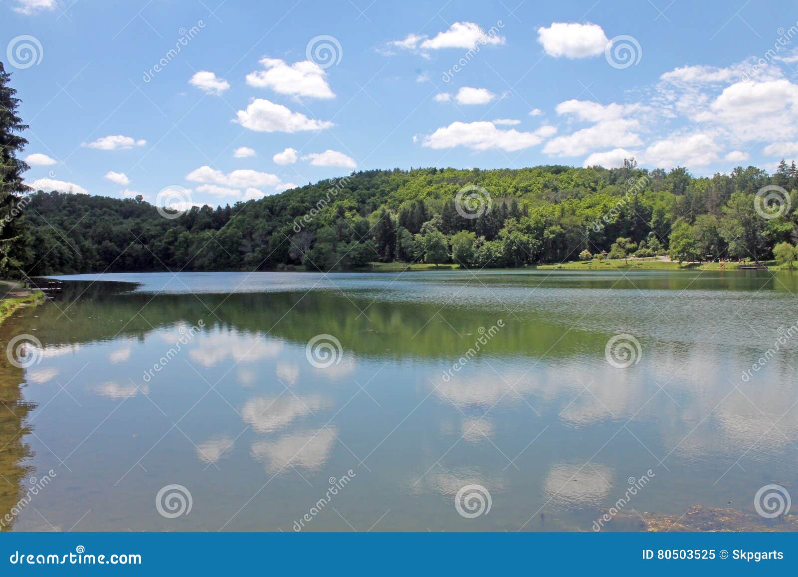 Reflection of Sky in Pennsylvania Lake Stock Image - Image of ...