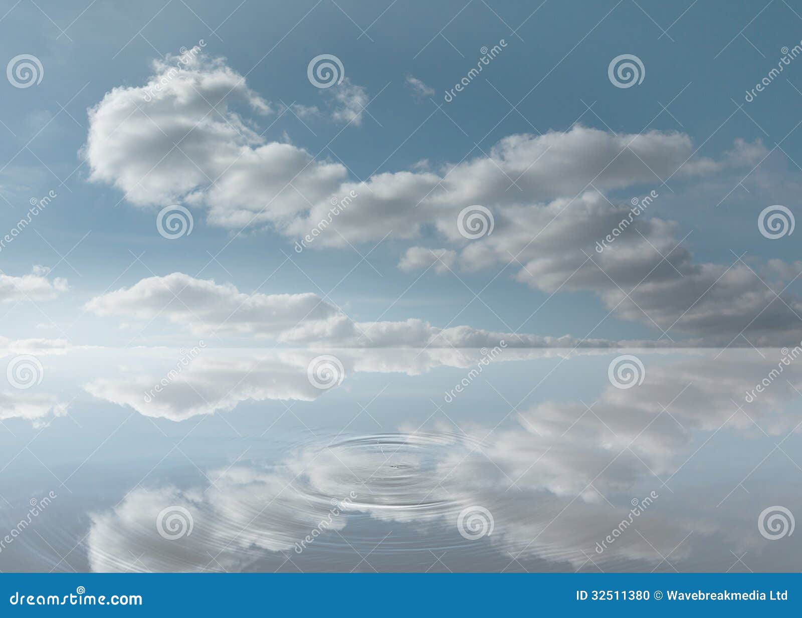 Reflection of the Sky on a Puddle Stock Photo - Image of clouds ...