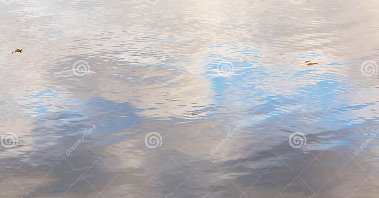 Reflection of the Sky on the Surface of the Water Stock Image - Image ...