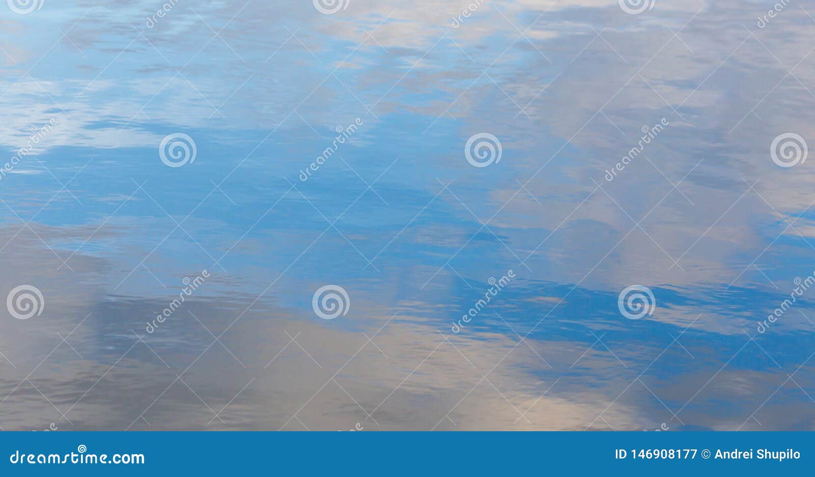 Reflection of the Sky on the Surface of the Water Stock Image - Image ...