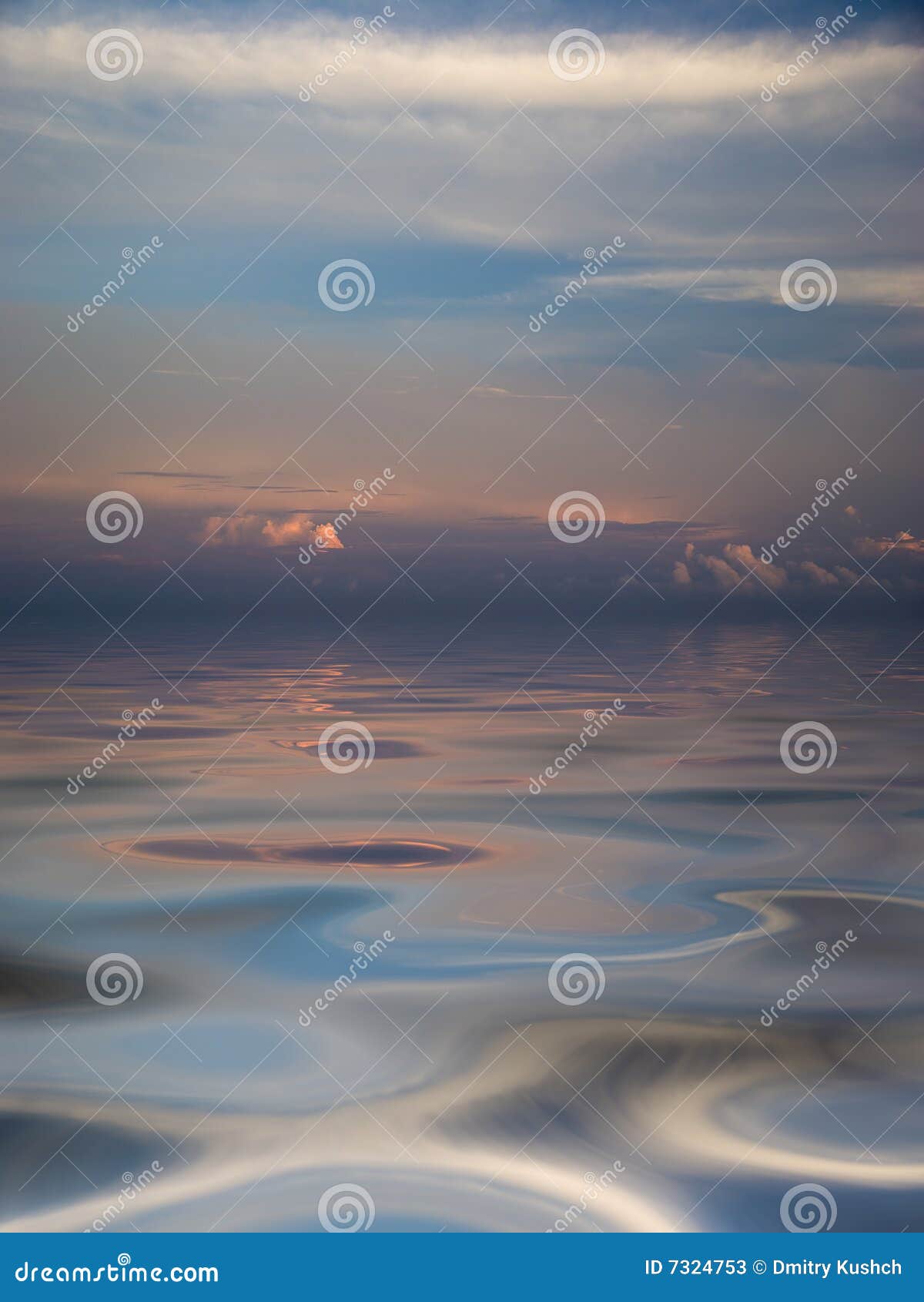 Reflection of the Sky in Water Stock Illustration - Illustration of ...