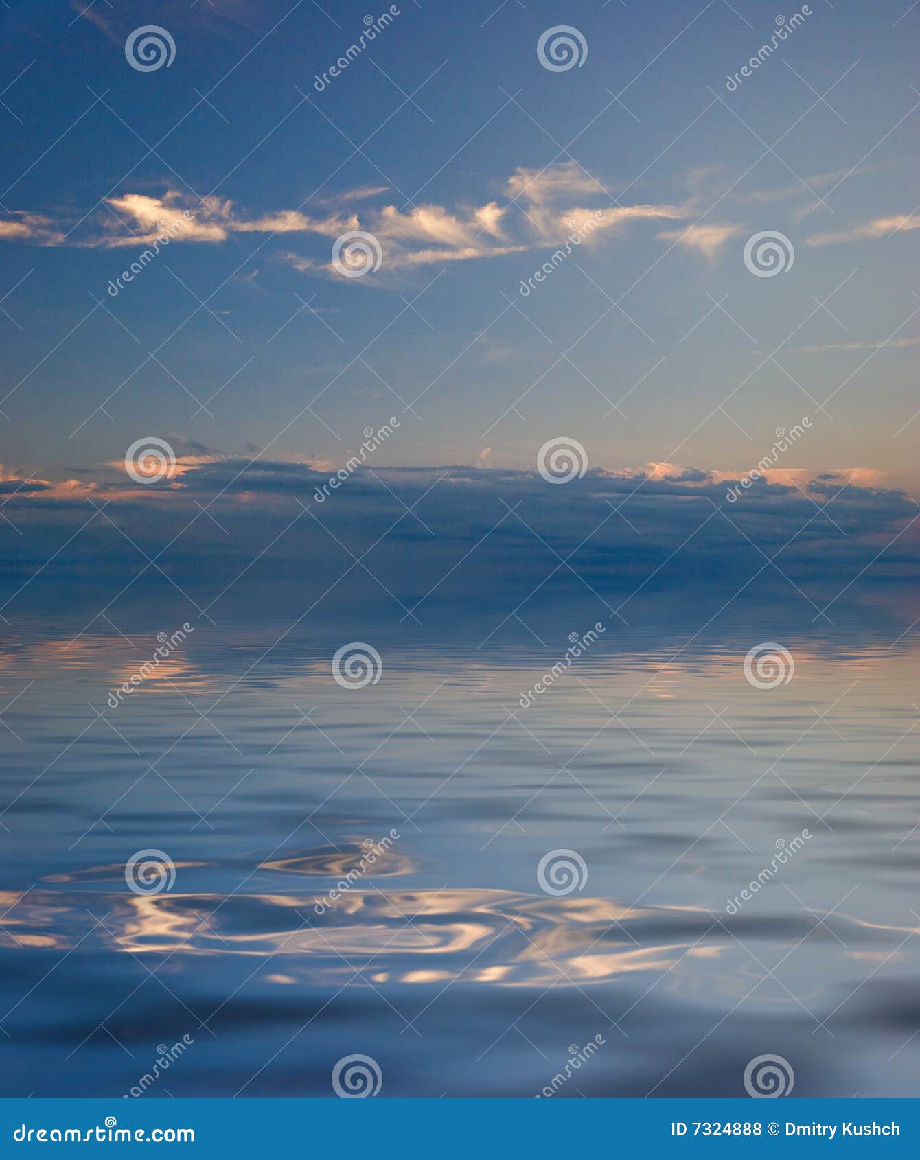 Reflection of the Sky in Water Stock Illustration - Illustration of ...