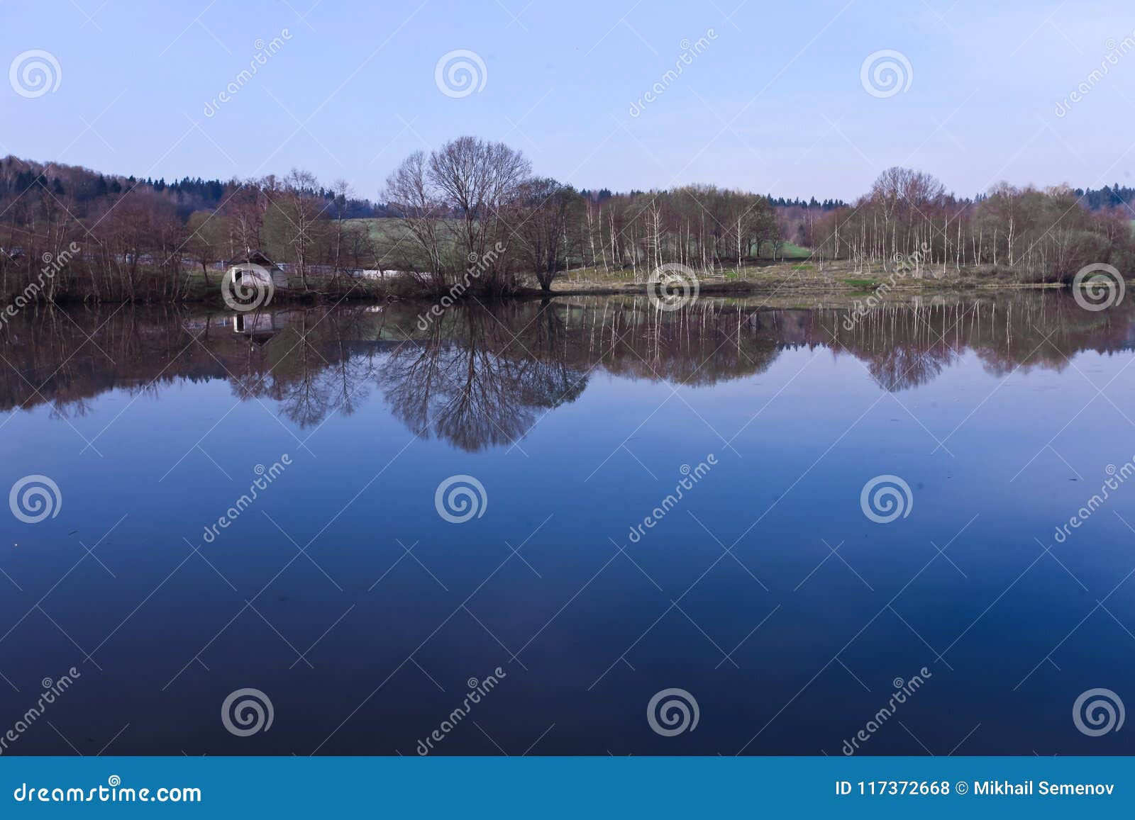 Reflection of the Sky in Water Stock Photo - Image of brothers, river ...