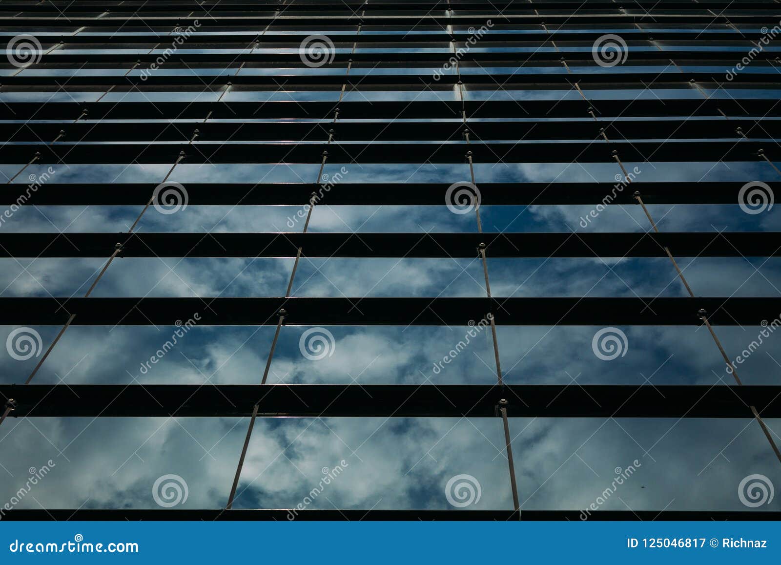 Reflection of the Sky in the Windows of the Building Stock Image ...
