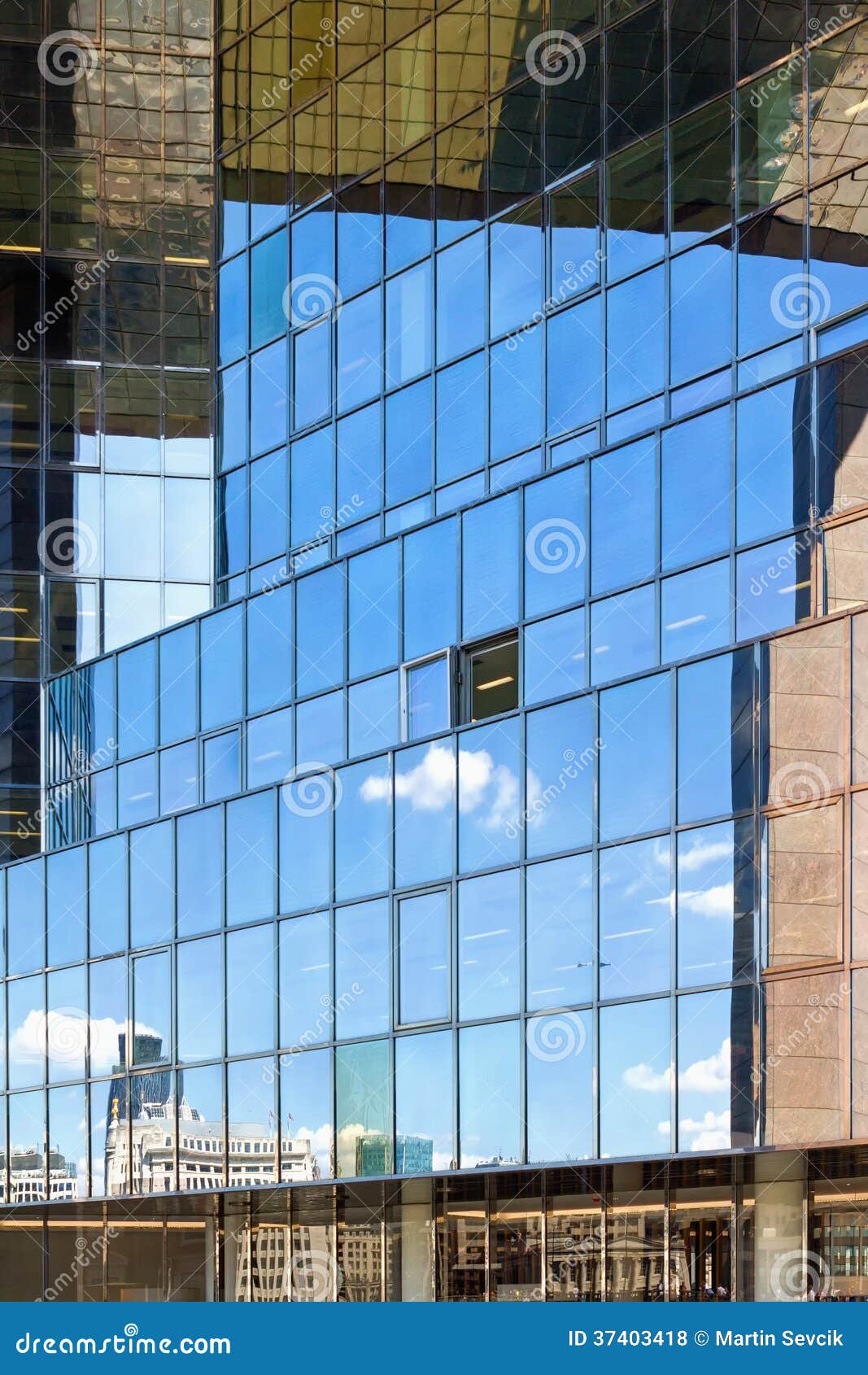 Reflection of the Sky in the Windows Stock Photo - Image of abstract ...