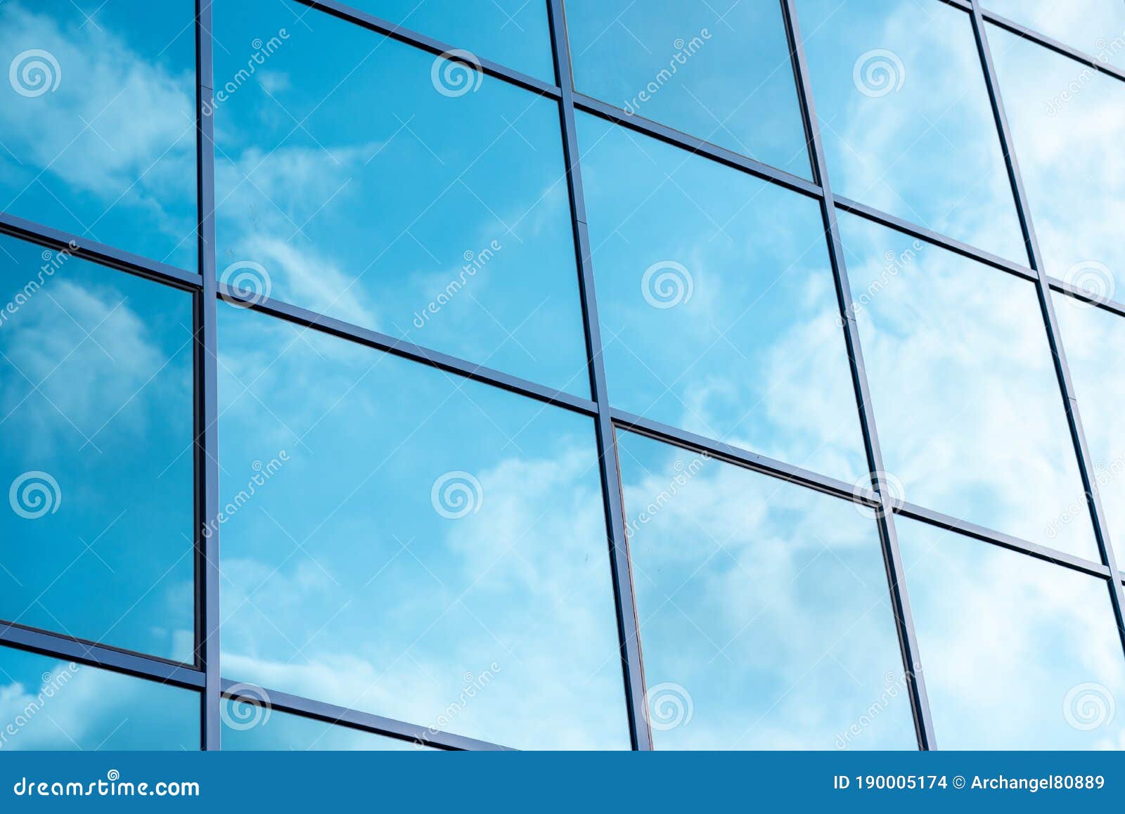Reflection of the Sky in the Windows Stock Photo - Image of light, high ...