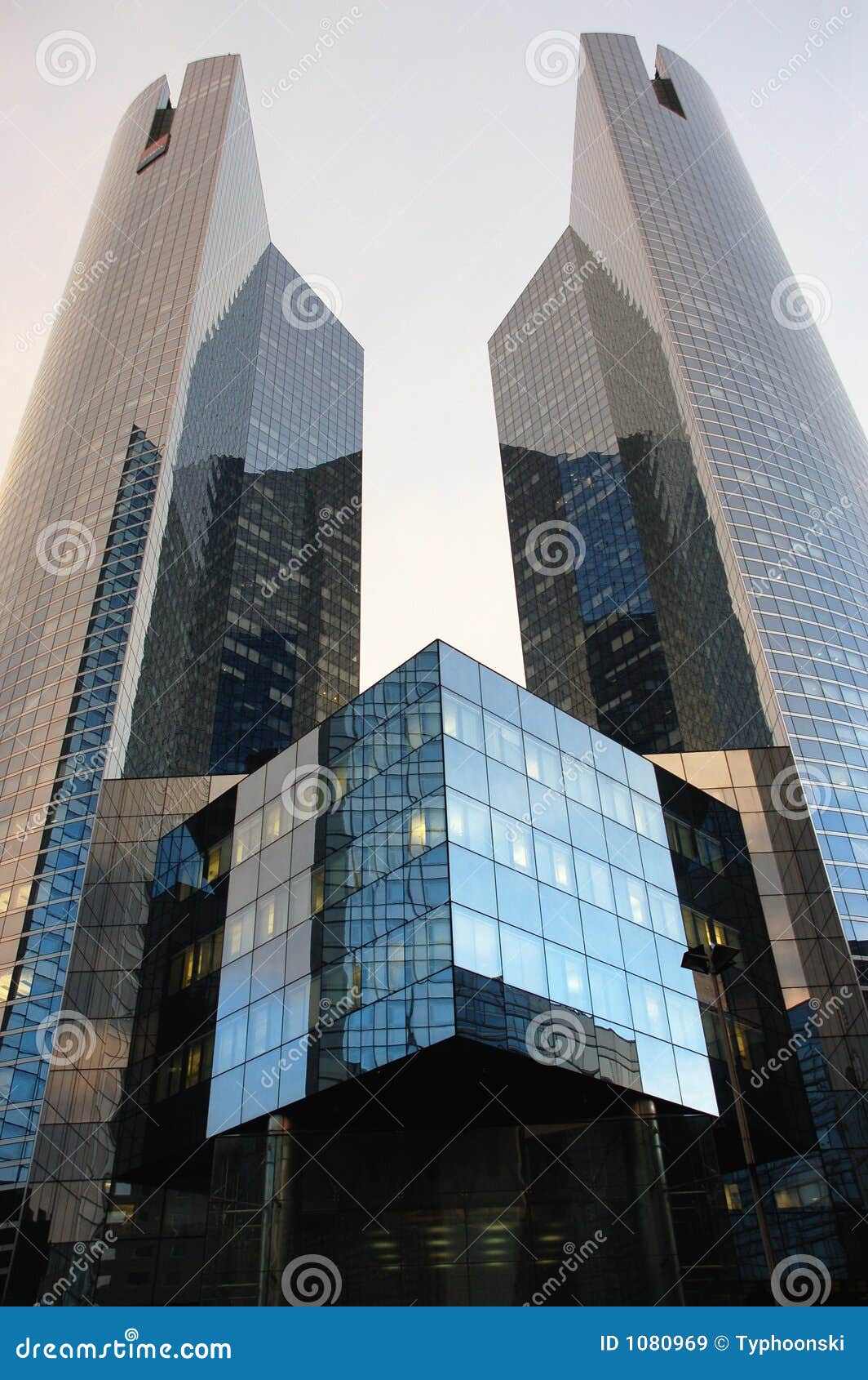 Reflection in a Skyscraper stock image. Image of high - 1080969
