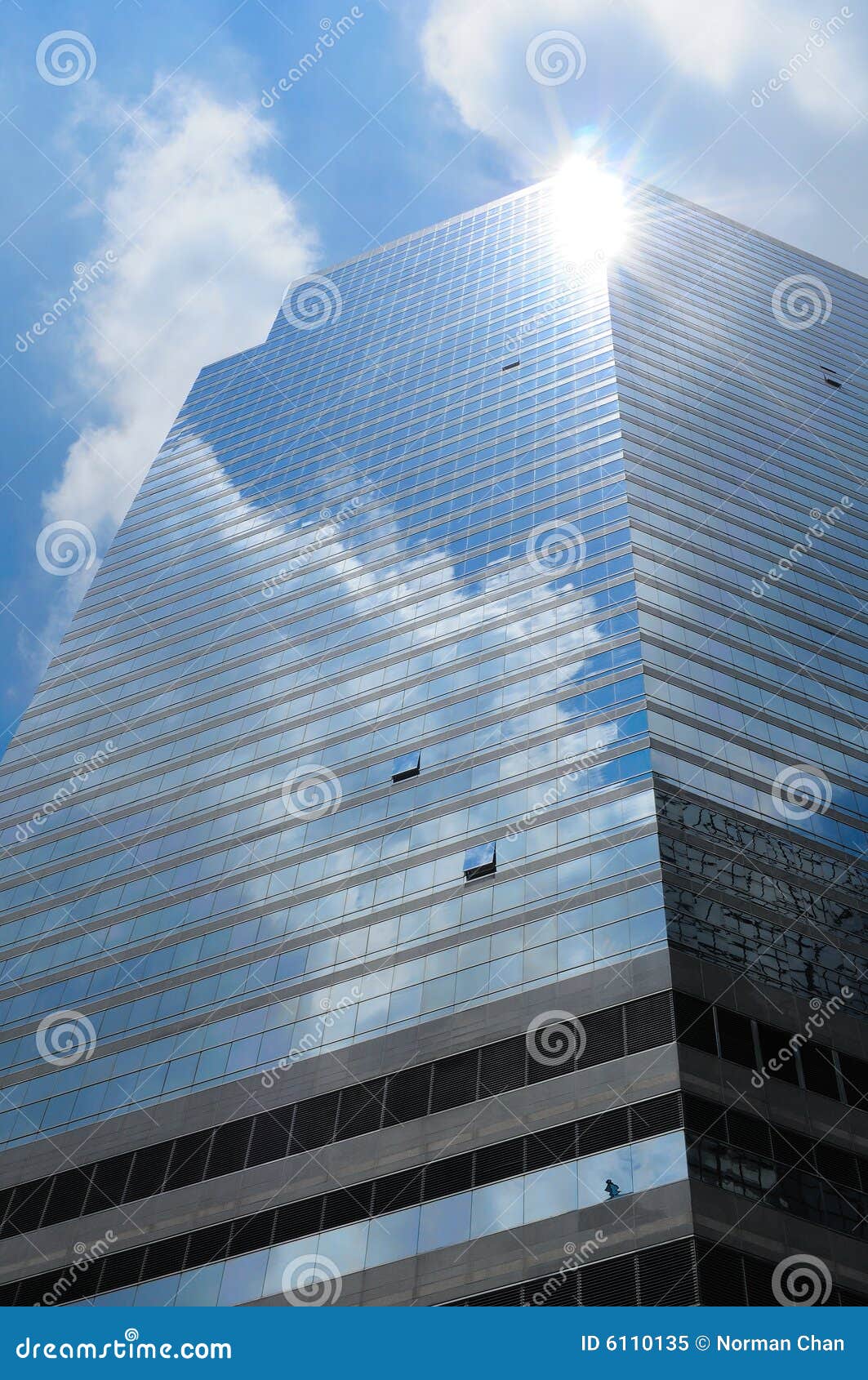 Reflection on skyscraper stock image. Image of skyscraper - 6110135