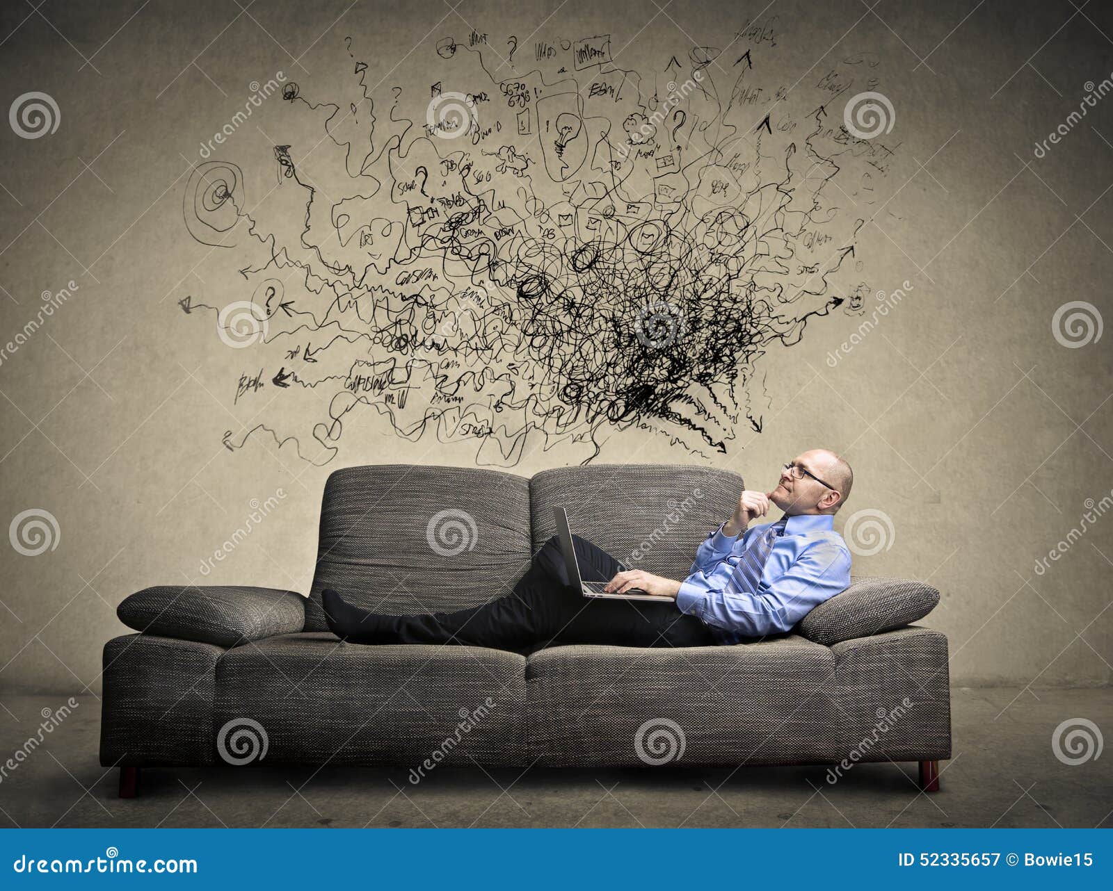 Reflection on sofa stock image. Image of draw, mess, businessman - 52335657