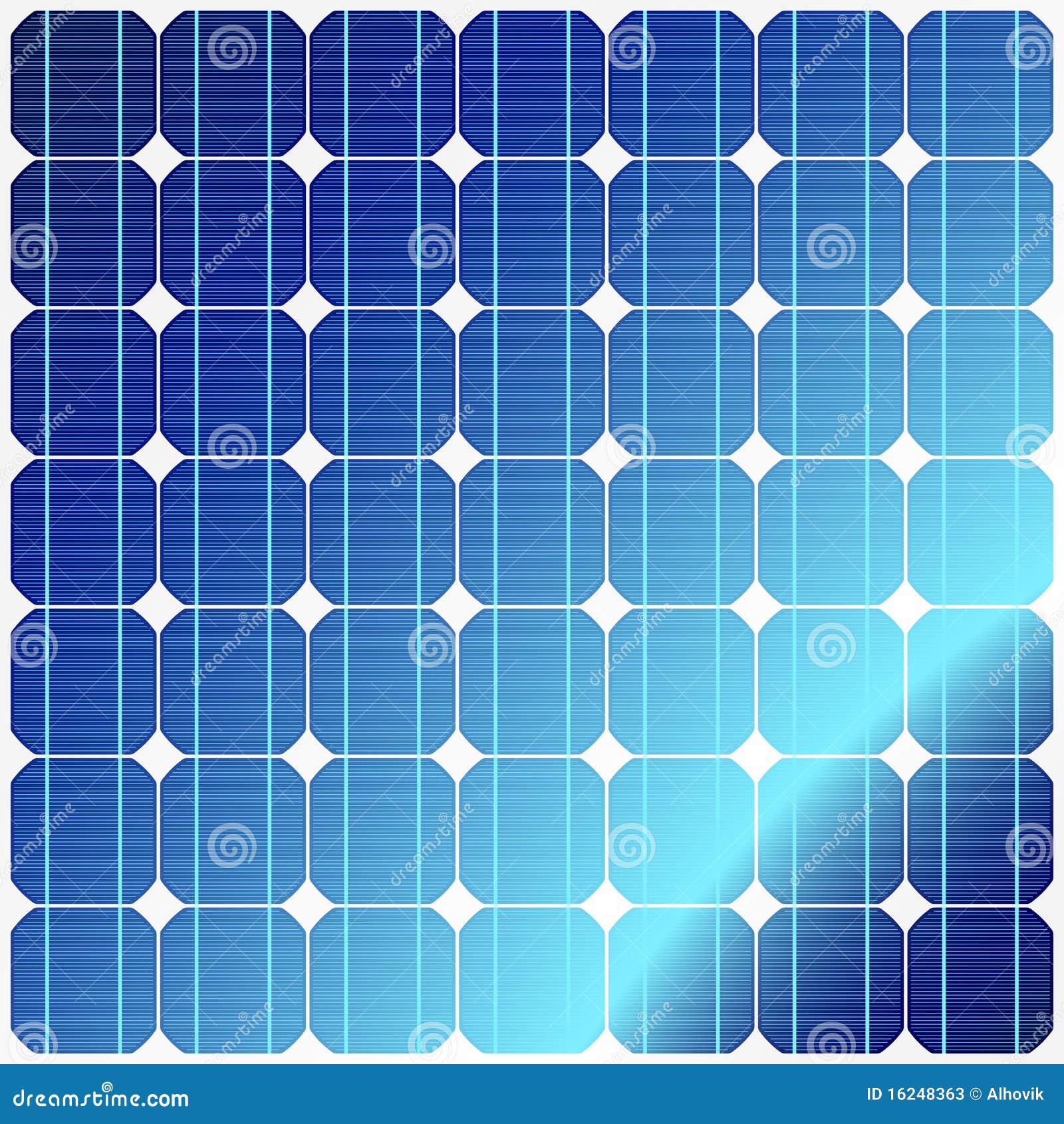 Reflection in solar panels stock vector. Illustration of station - 16248363
