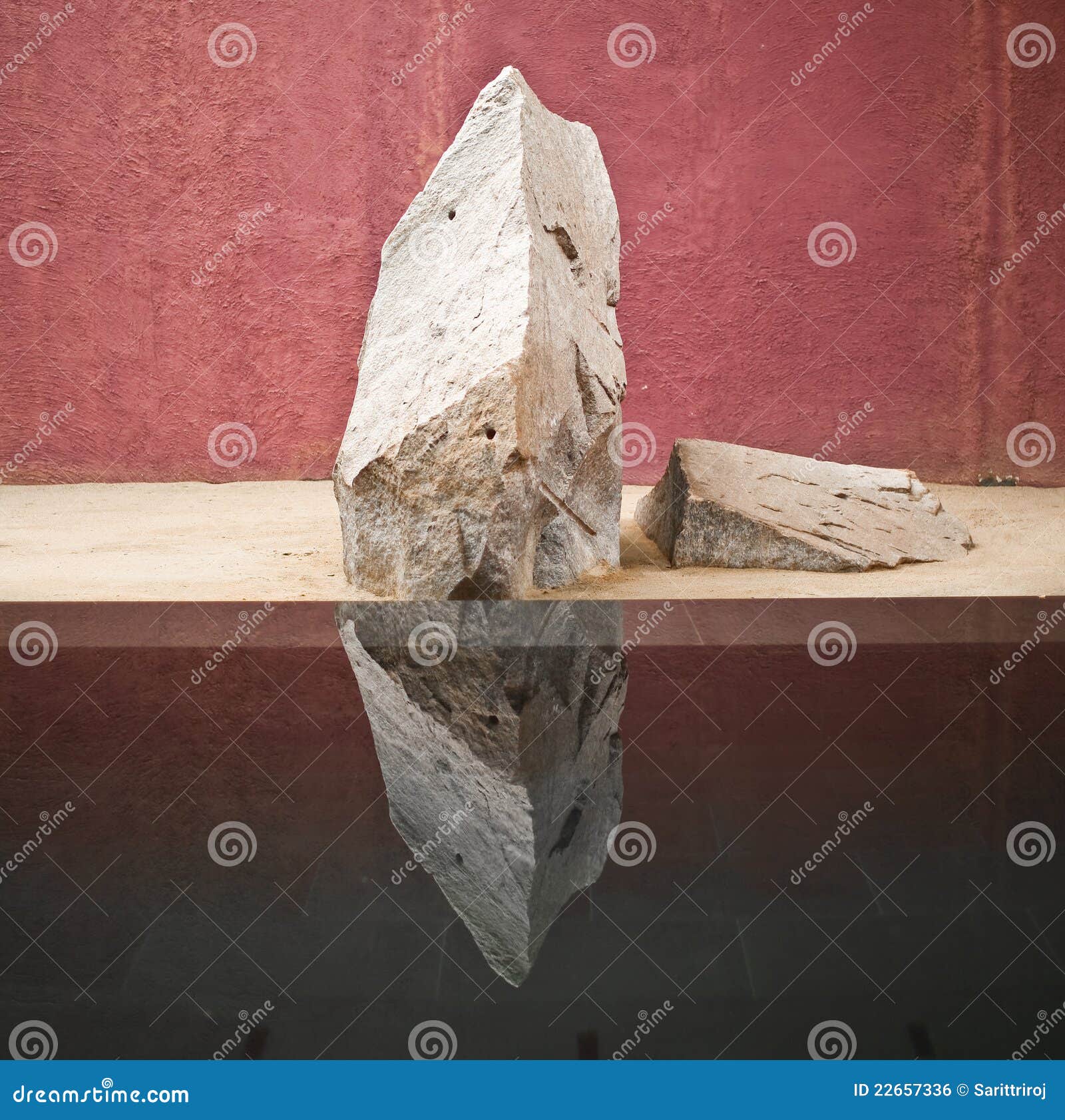 Reflection of the stone stock photo. Image of serene - 22657336