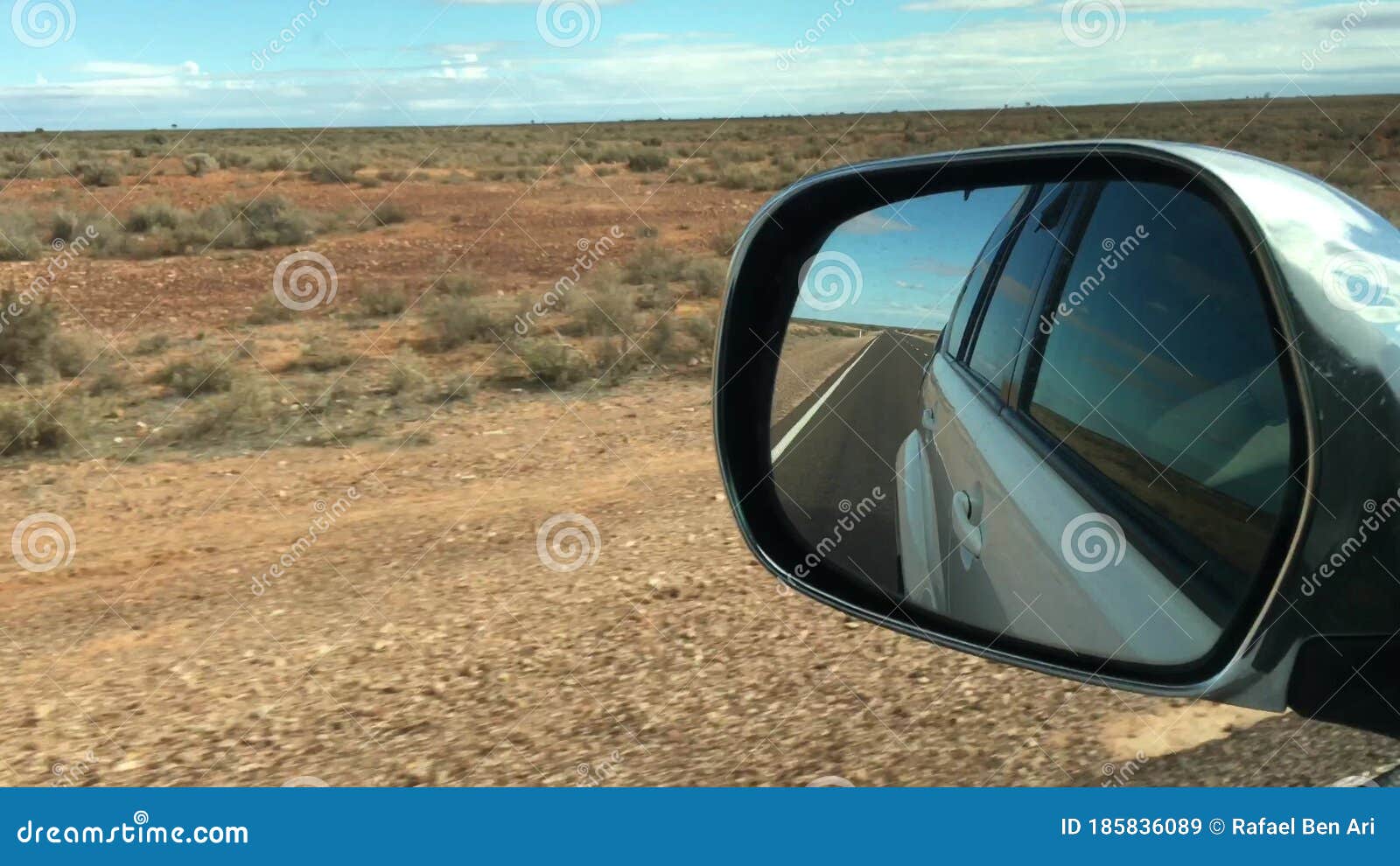 Reflection of Stuart Highway Road and Central Australia Outback Stock ...
