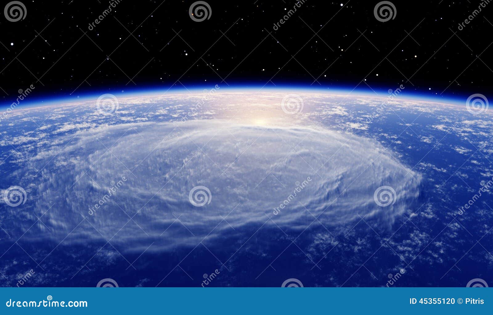 Reflection of the Sun in the Earth S Atmosphere Stock Illustration ...
