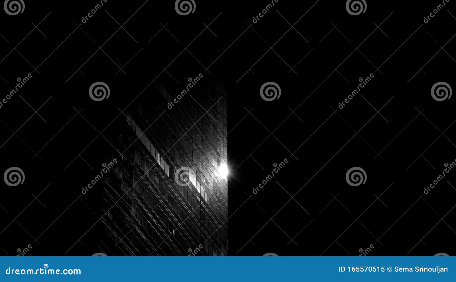 Reflection of the Sun on Glass Window at the Building. Stock Image ...