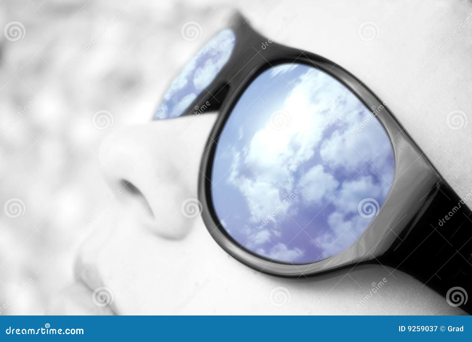 Reflection in sun glasses stock image. Image of portrait - 9259037