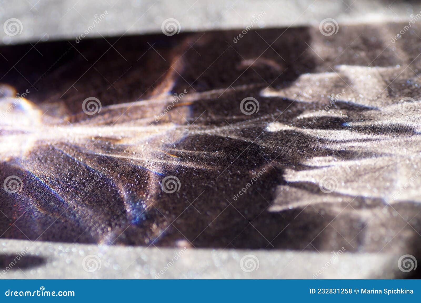 Reflection of Sun Rays on the Table from a Glass of Water Stock Photo ...